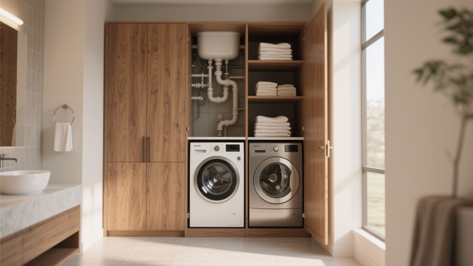 Small Bathroom with Laundry: 5 Floor Plans I Use