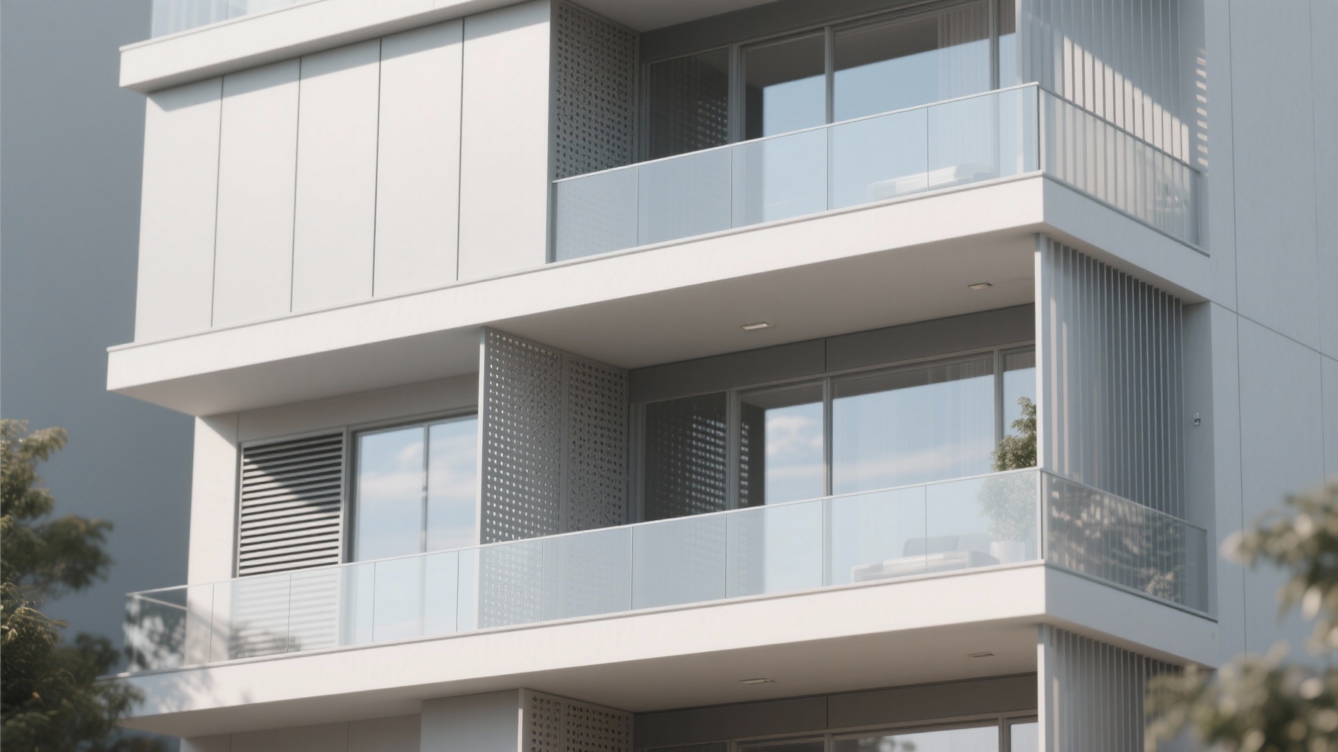 Two-Floor Displaced Balcony Exterior Design: 5 Ideas