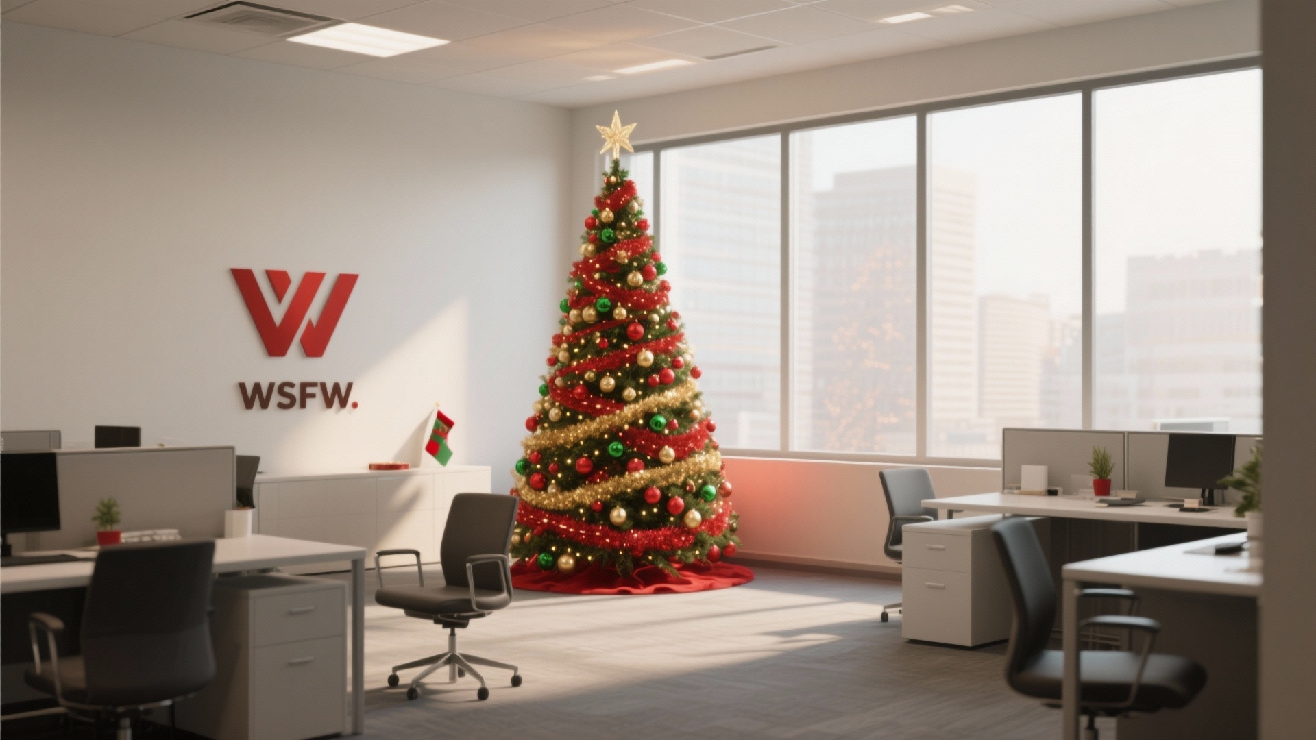 Office Feels Dull? 10 Christmas Office Decoration Ideas