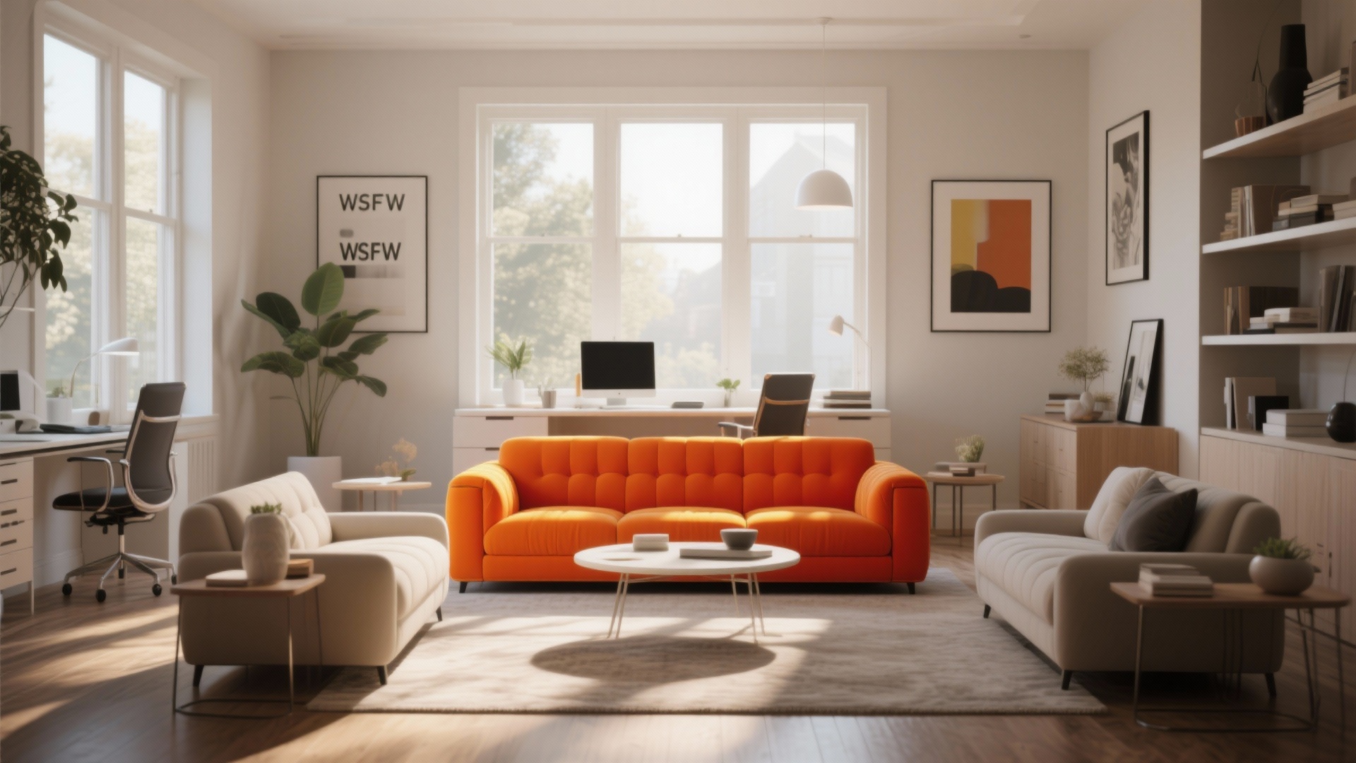 Small Office Feels Cramped? 10 Office With Couch Ideas That Fit