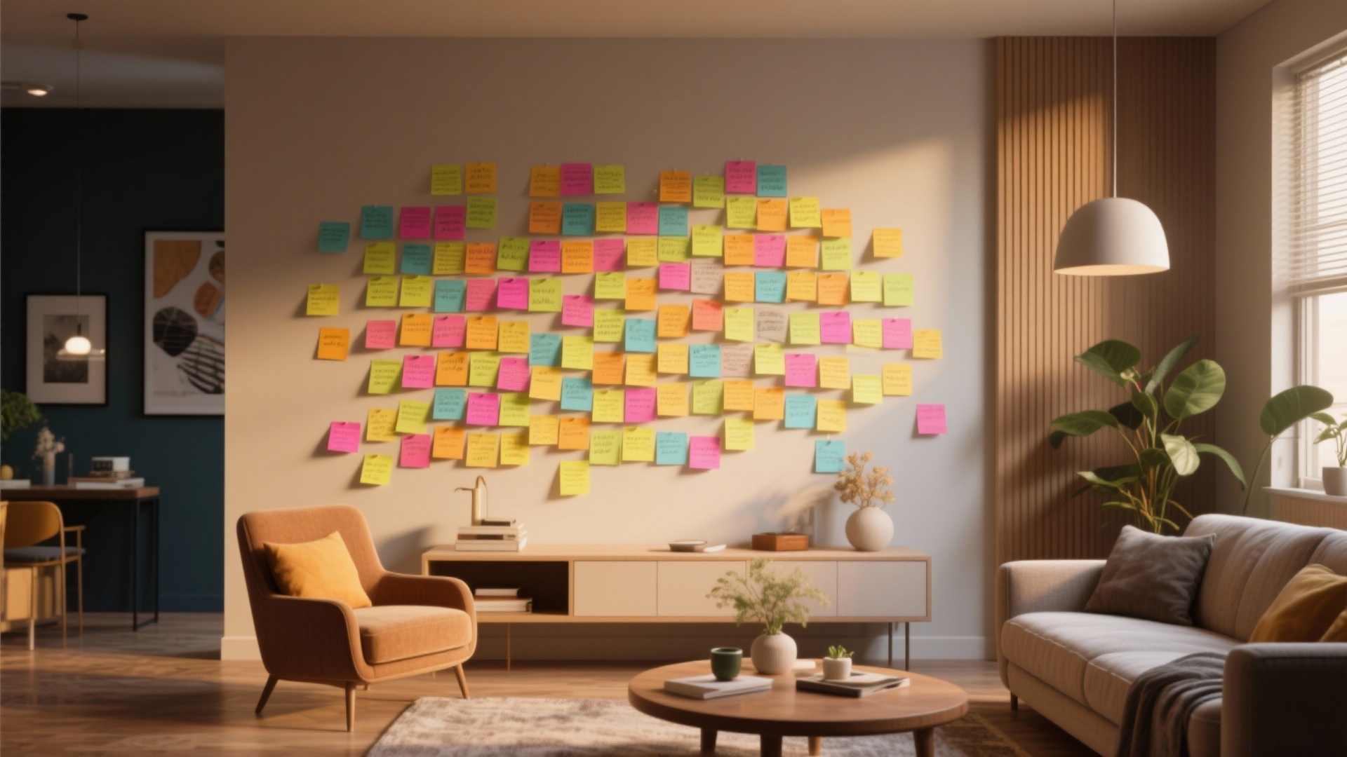 5 Creative Room Sticky Note Wall Ideas