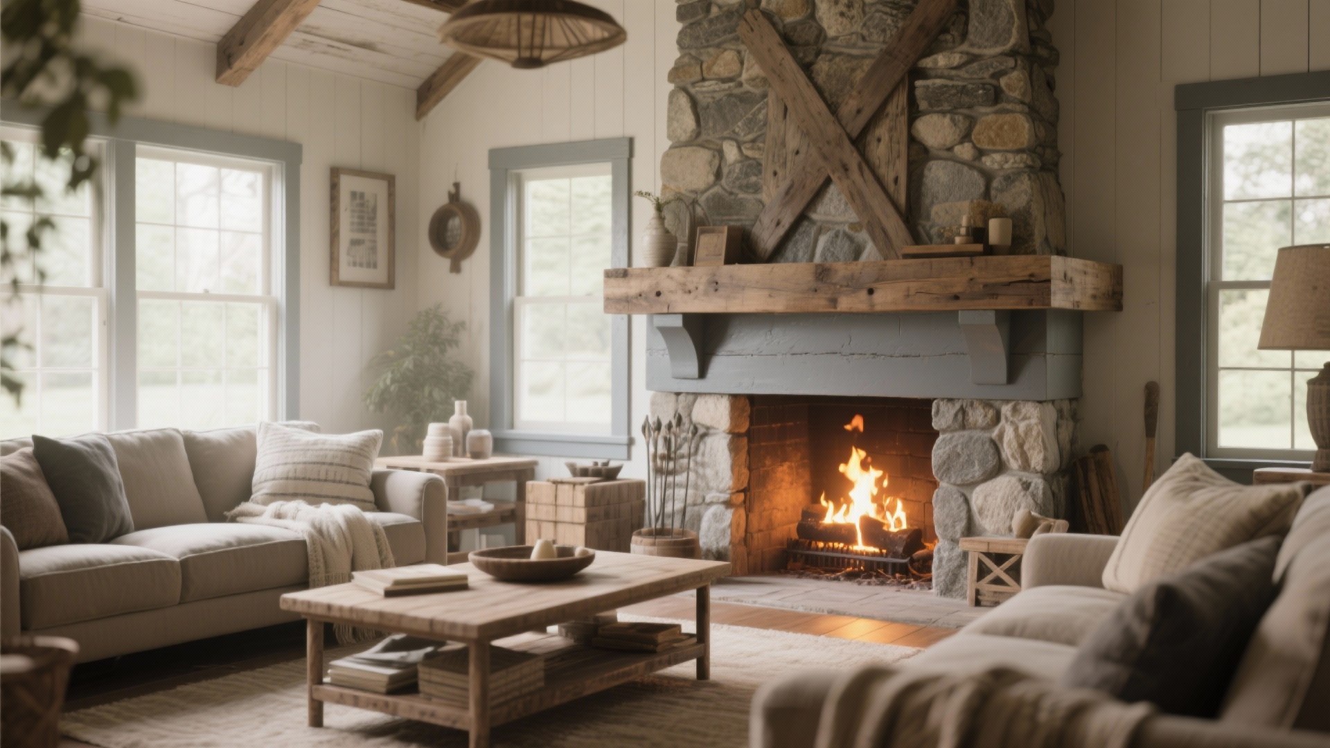 10 Grey Farmhouse Living Room Ideas