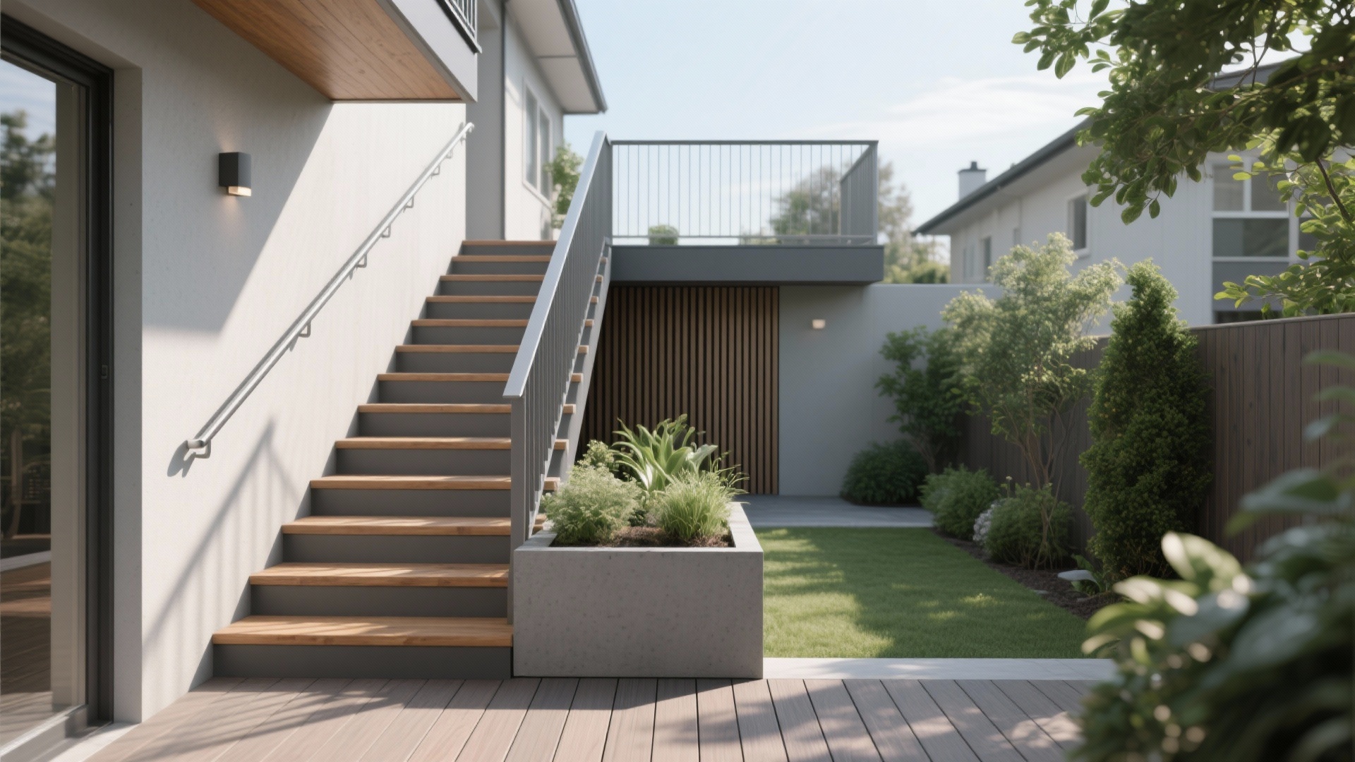 Balcony Too Small? Balcony Design With Stairs That Save Space