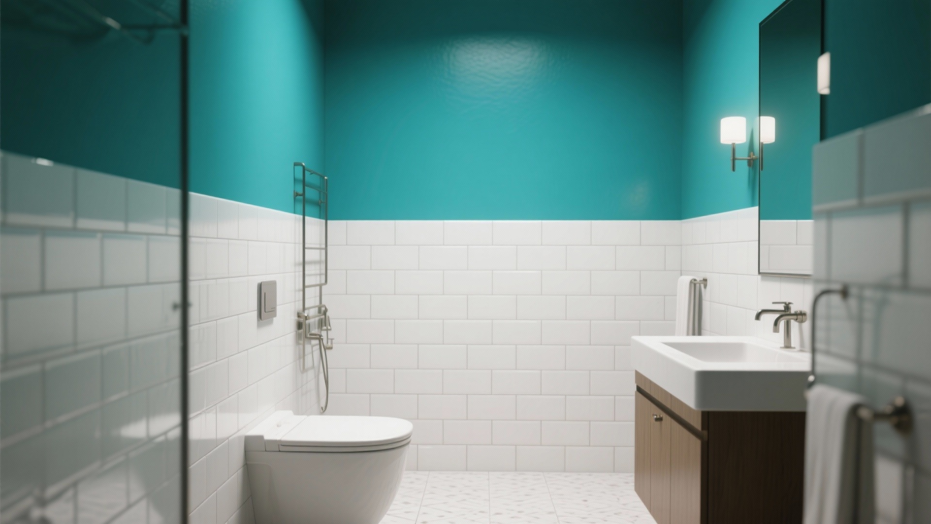 10 Half-Tiled Bathroom Design Ideas