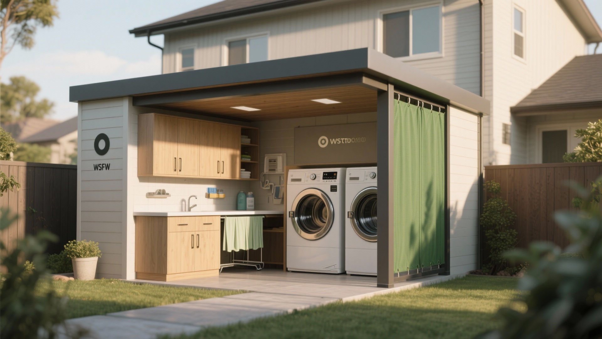 Balcony Laundry Feels Cramped? 5 Outdoor Laundry Room Ideas