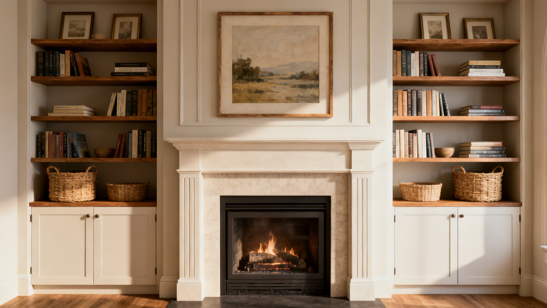 Living Room Fireplace Ideas + 5 Built-In Shelf Solutions