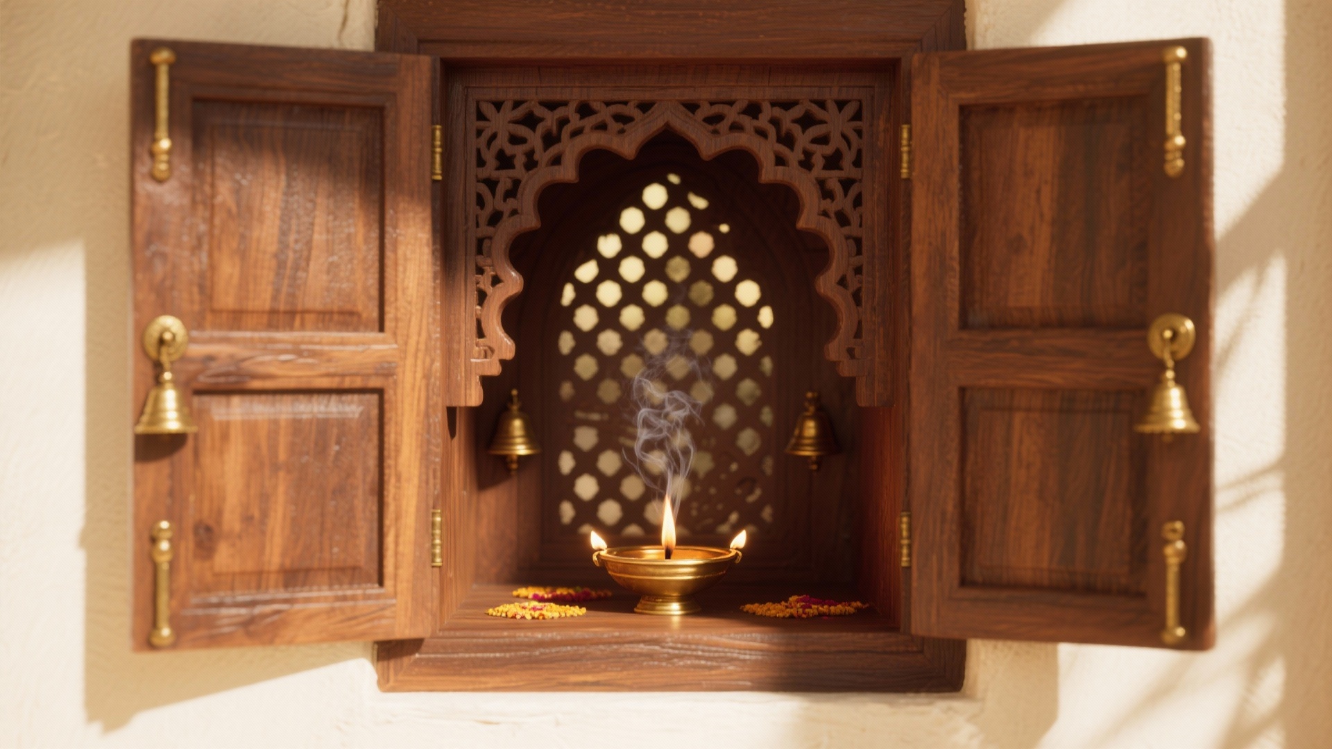 Pooja Corner Too Tight? South Indian Pooja Door Designs That Fit
