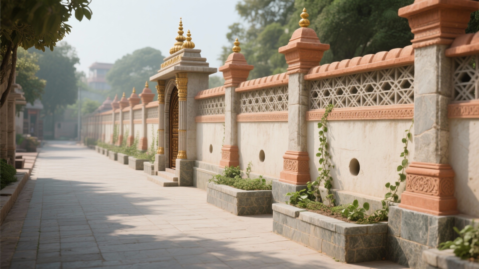 Temple Boundary Wall Design: 5 Inspired Ideas