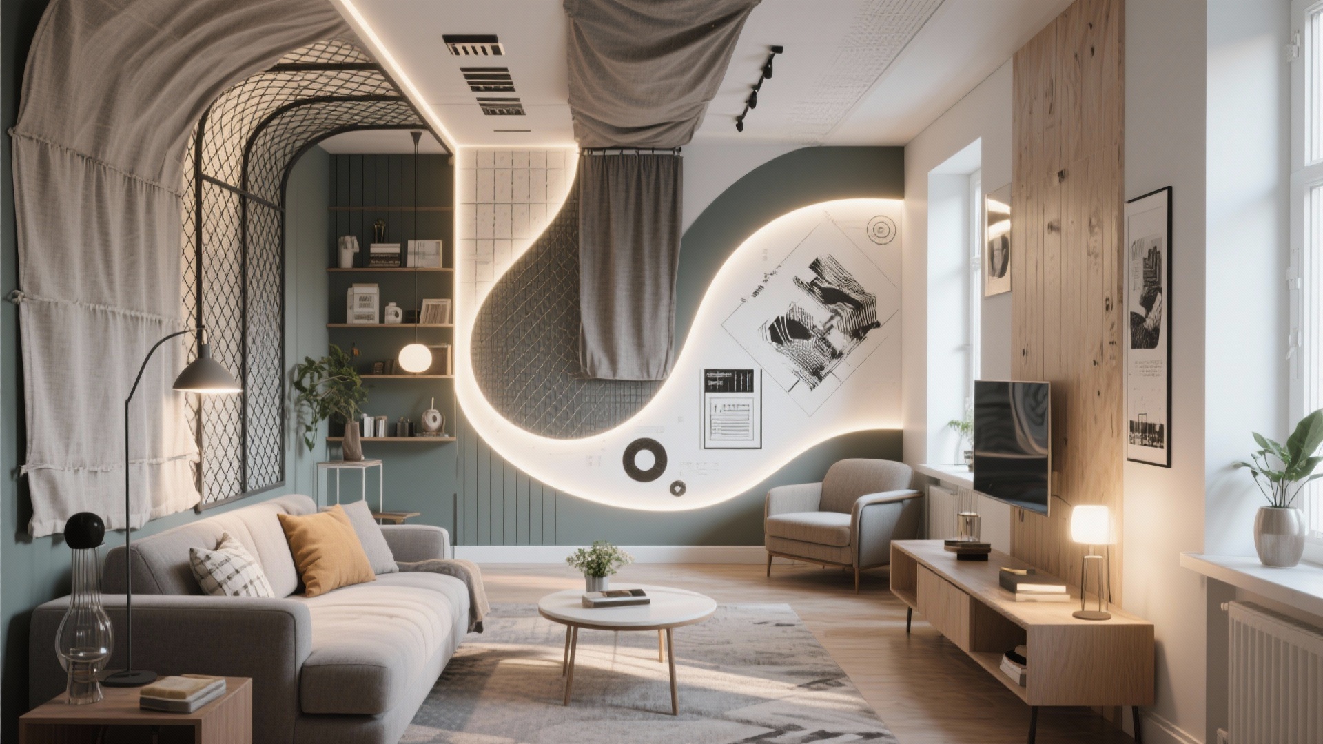 Flat Walls in Small Rooms? 5 Tensile Wall Design Fixes