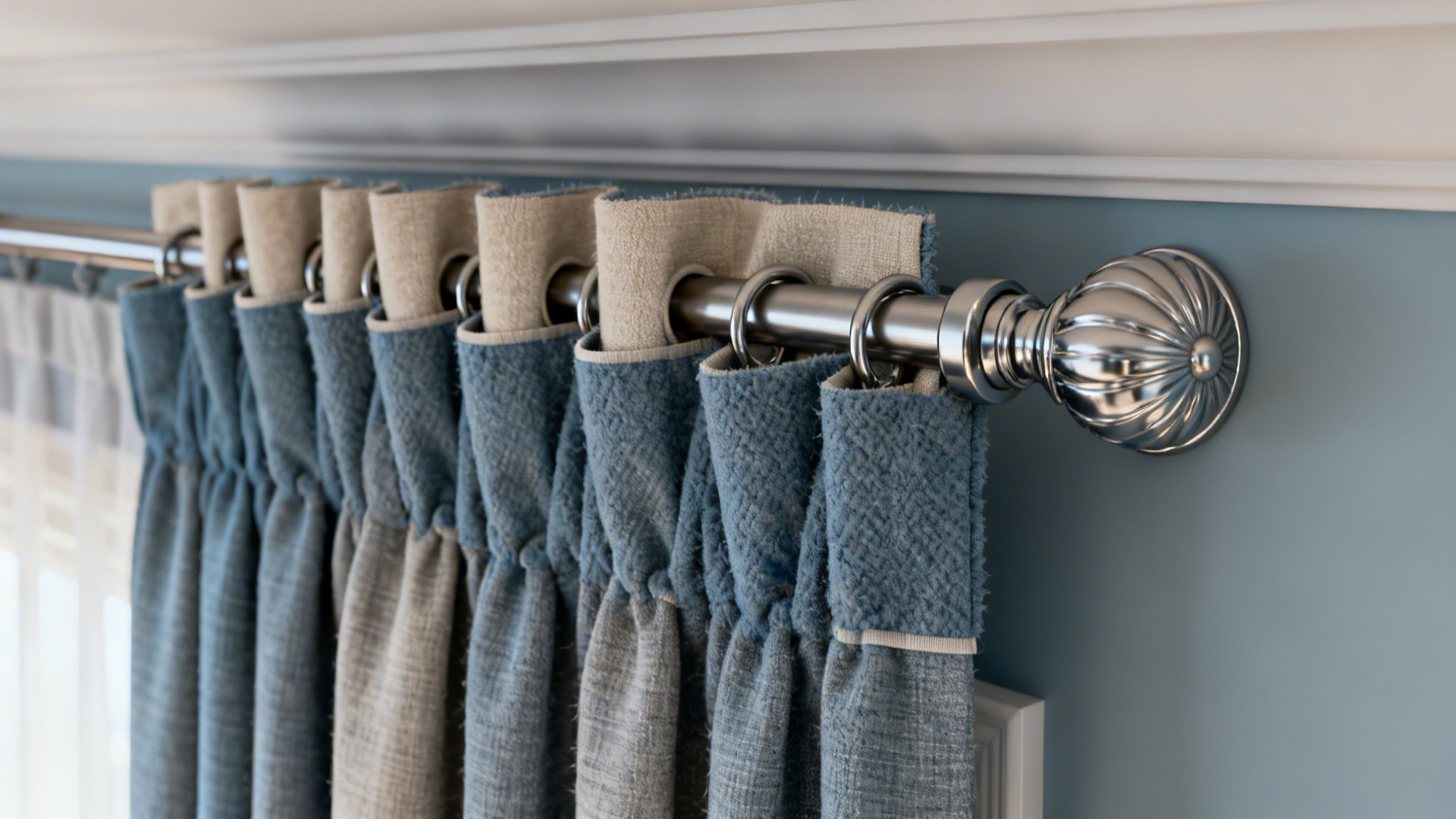 Small Living Room Feels Small? 5 Rod Pocket Curtains Ideas