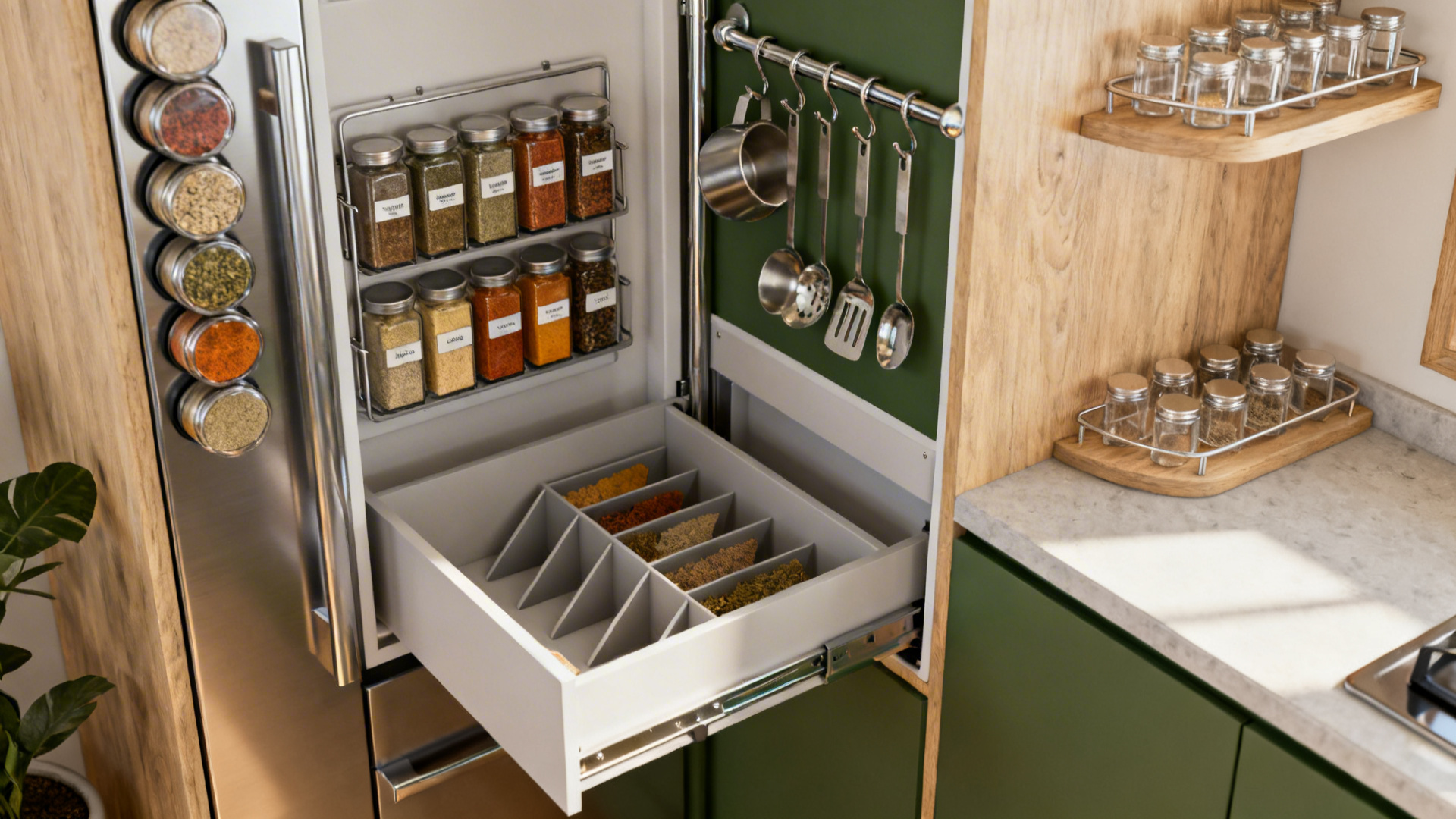 Spice rack ideas for small kitchens — 5 smart solutions