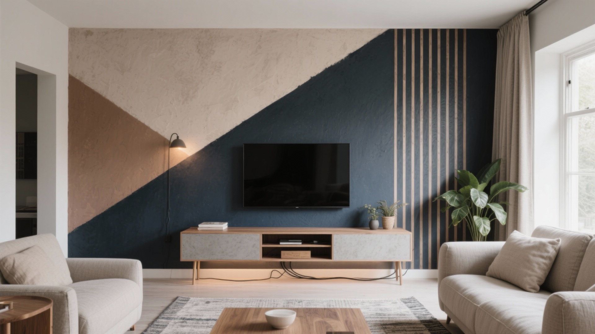 TV Wall Looks Boring? 5 TV Unit Wall Painting Designs