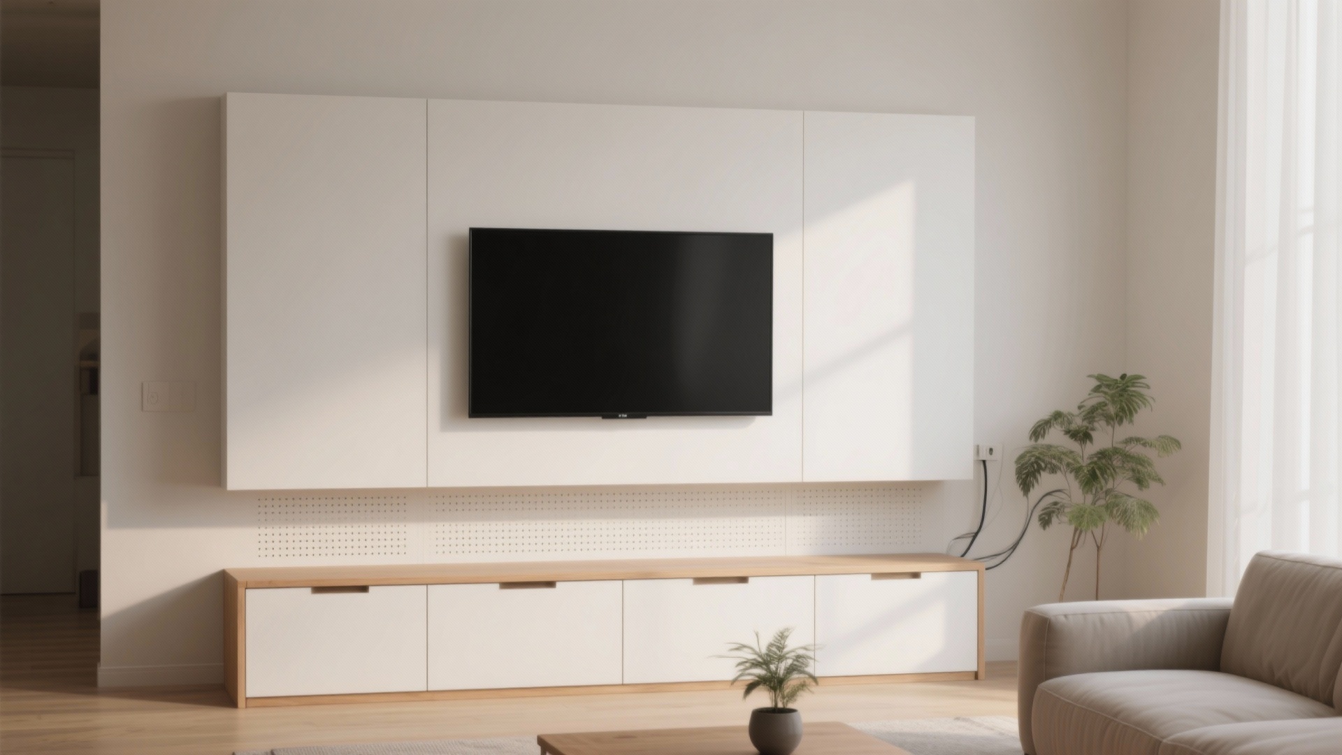 LCD Wall Design Simple: 5 Smart Media Wall Ideas