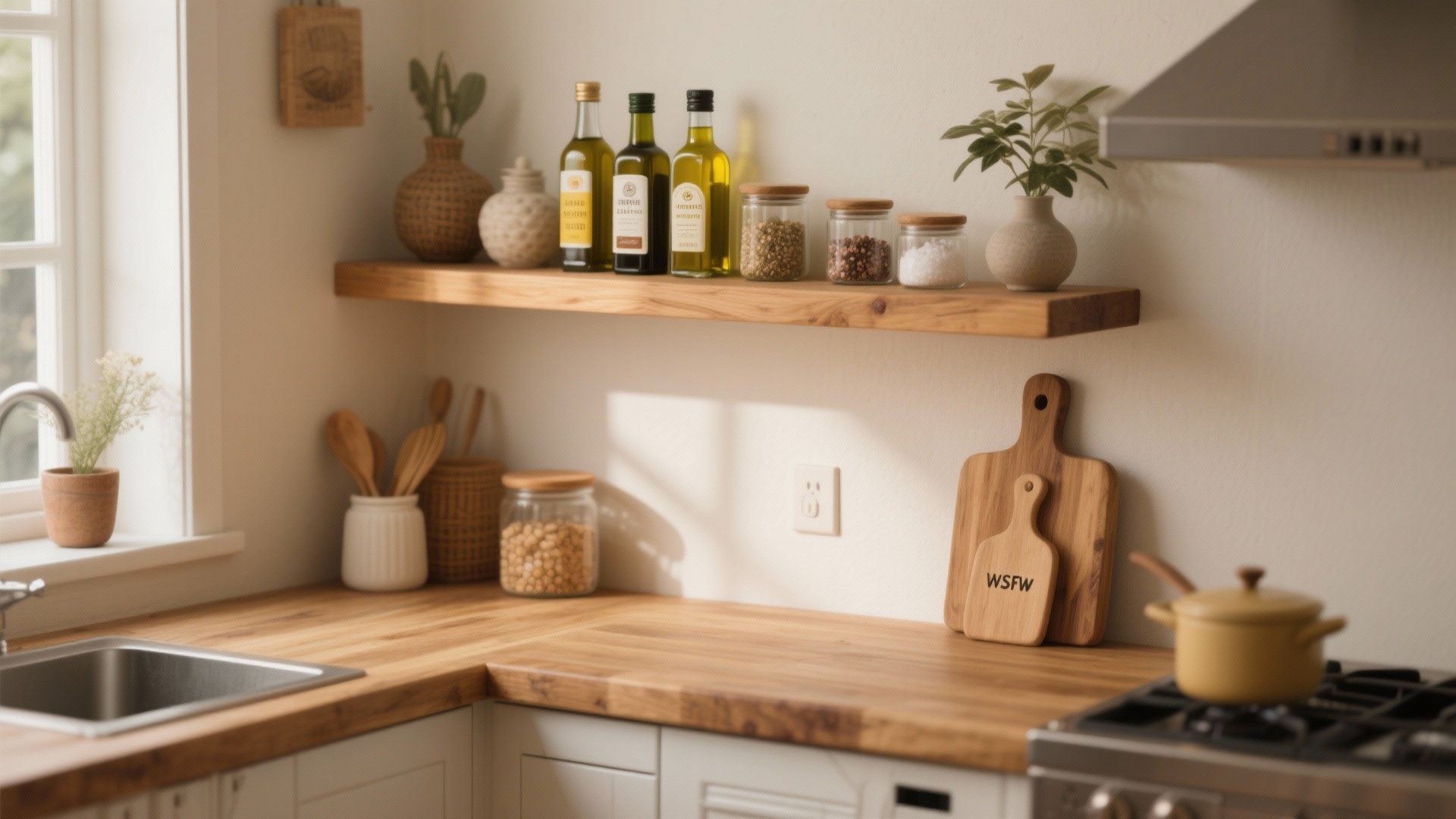 10 Creative Kitchen Counter Shelf Ideas