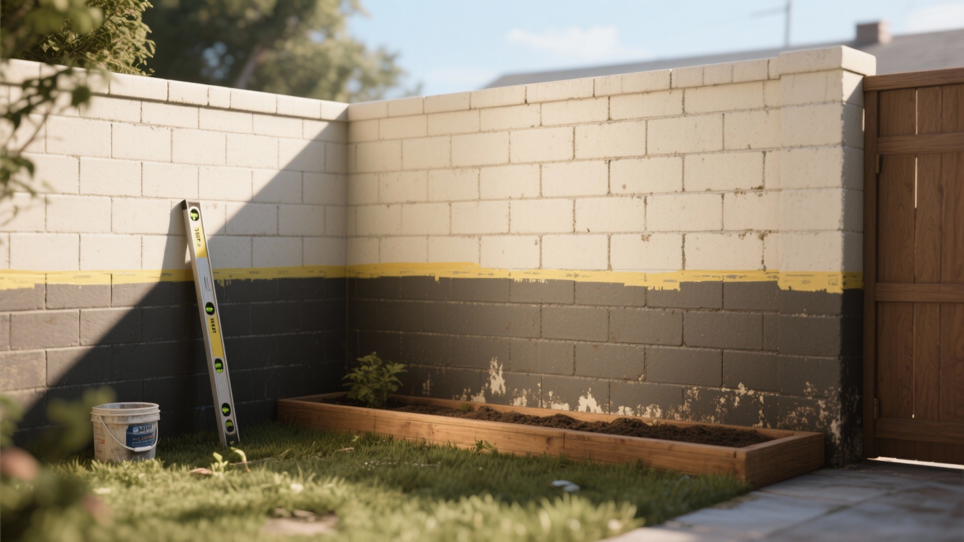 Cinder Block Wall Paint Ideas: Fix a Cold, Ugly Backyard