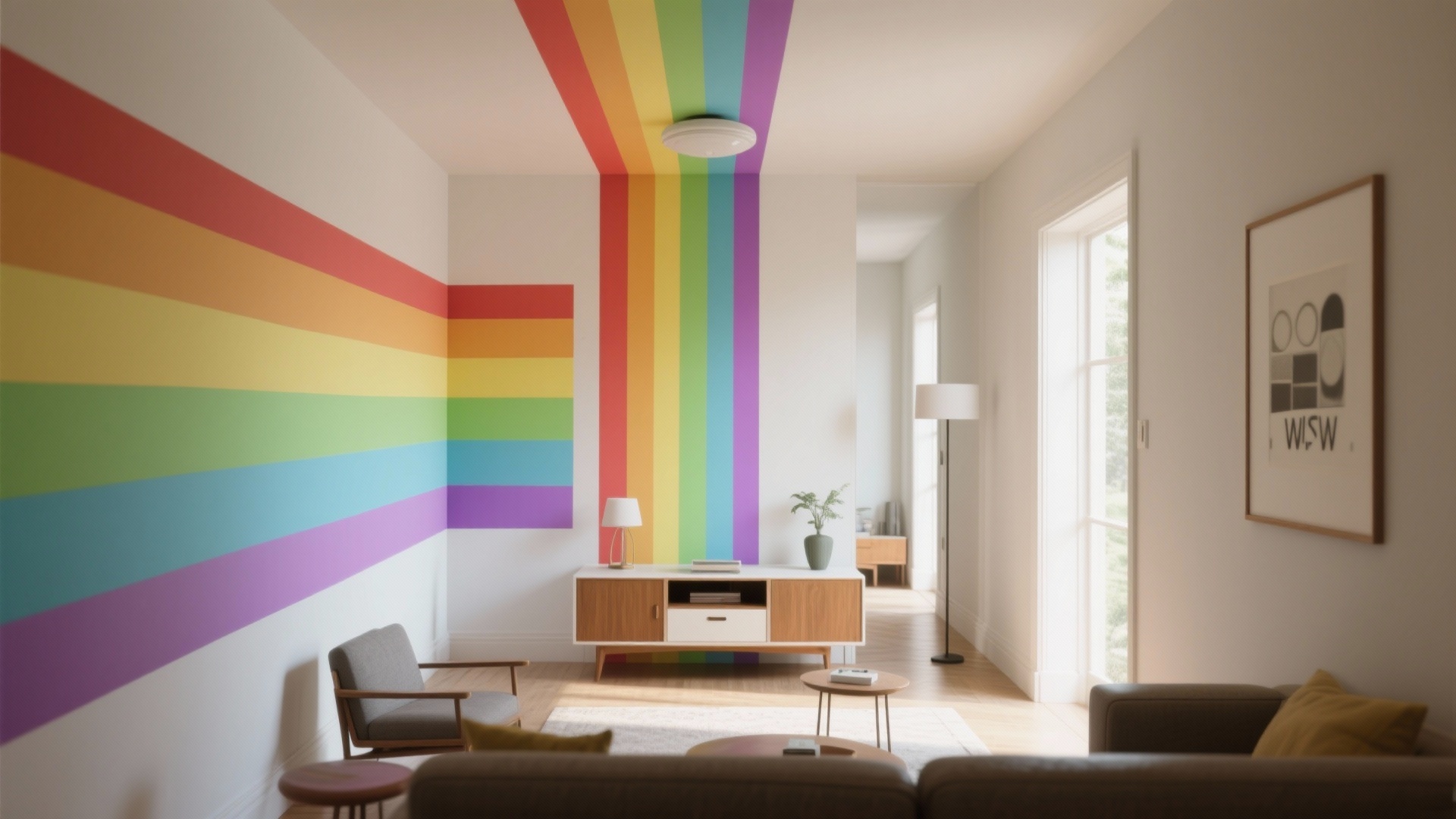 Rainbow Wall Paint — 5 Creative Ideas