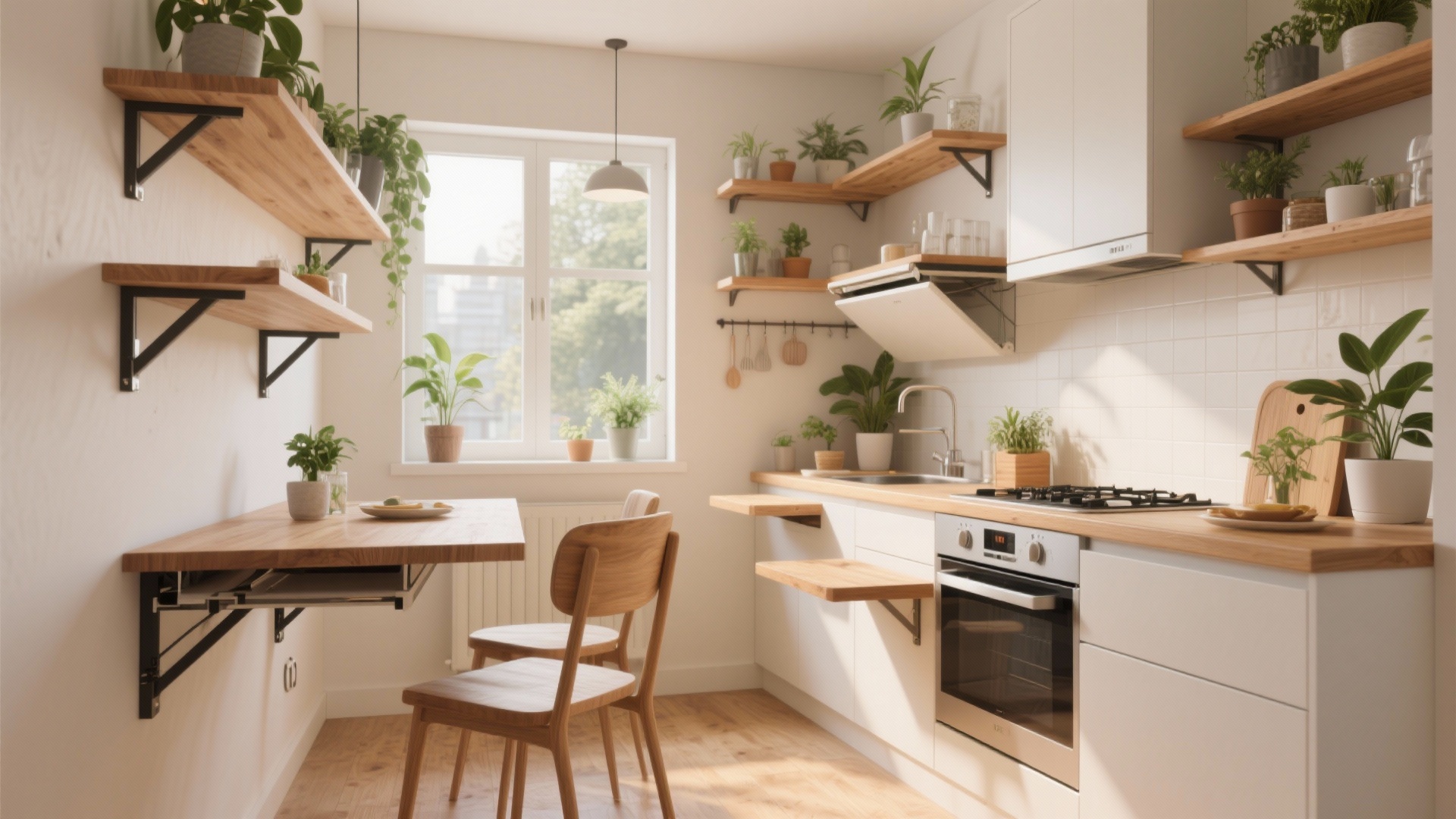 No Dining Space? 5 Wall-Attached Dining Table Ideas