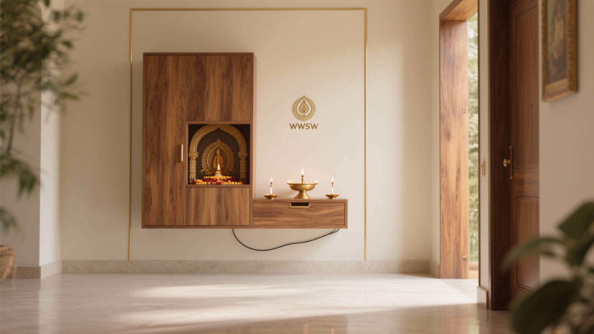 5 Small Wooden Pooja Mandir Designs for Home