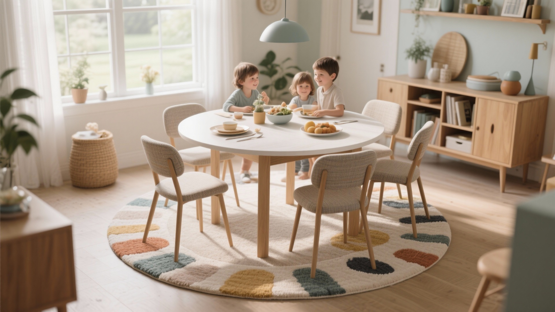 5 Round Dining Table Rug Ideas for Stylish Dining Rooms