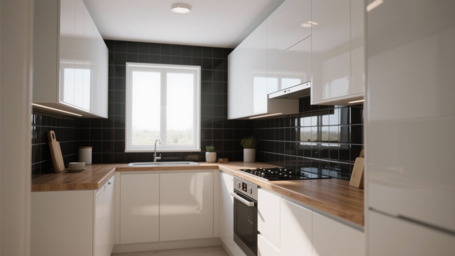 5 White Kitchen Black Backsplash Ideas