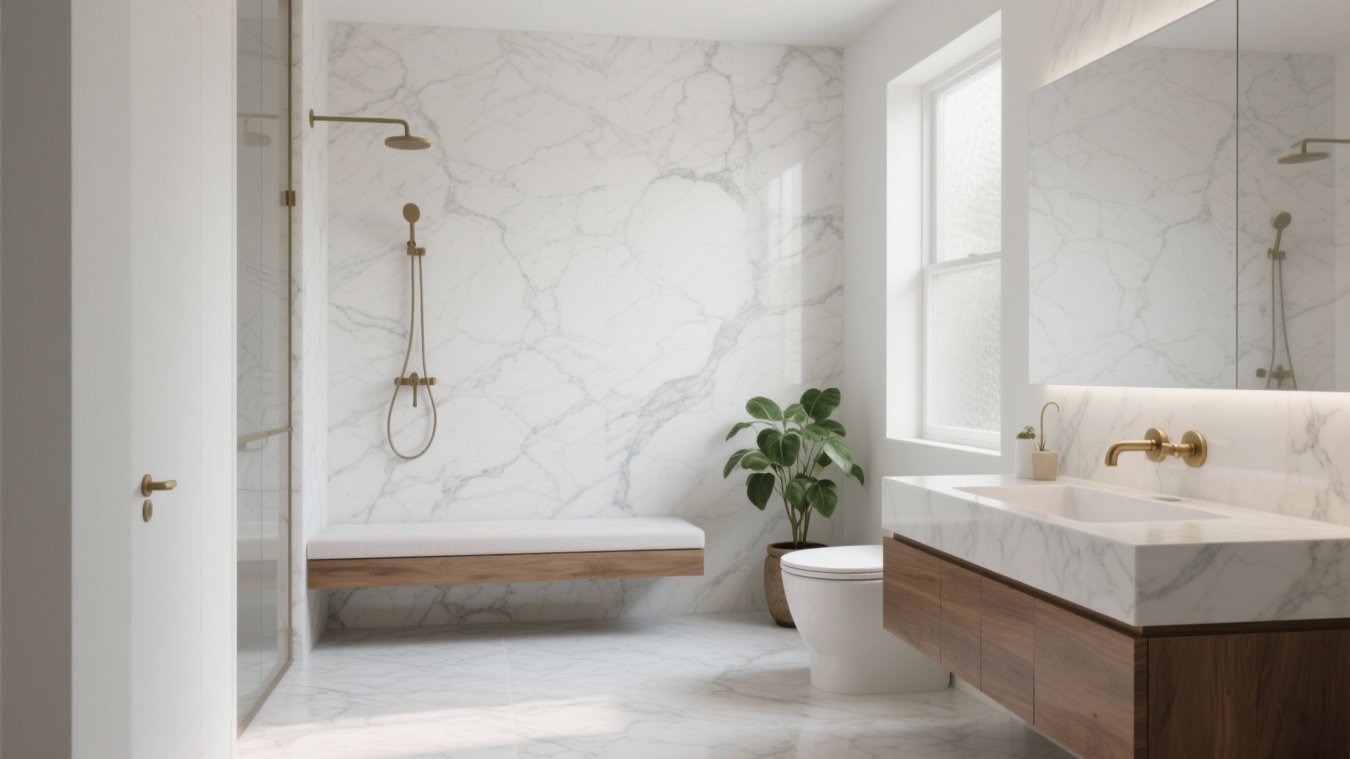 White Marble Bathroom Tiles: 5 Ideas