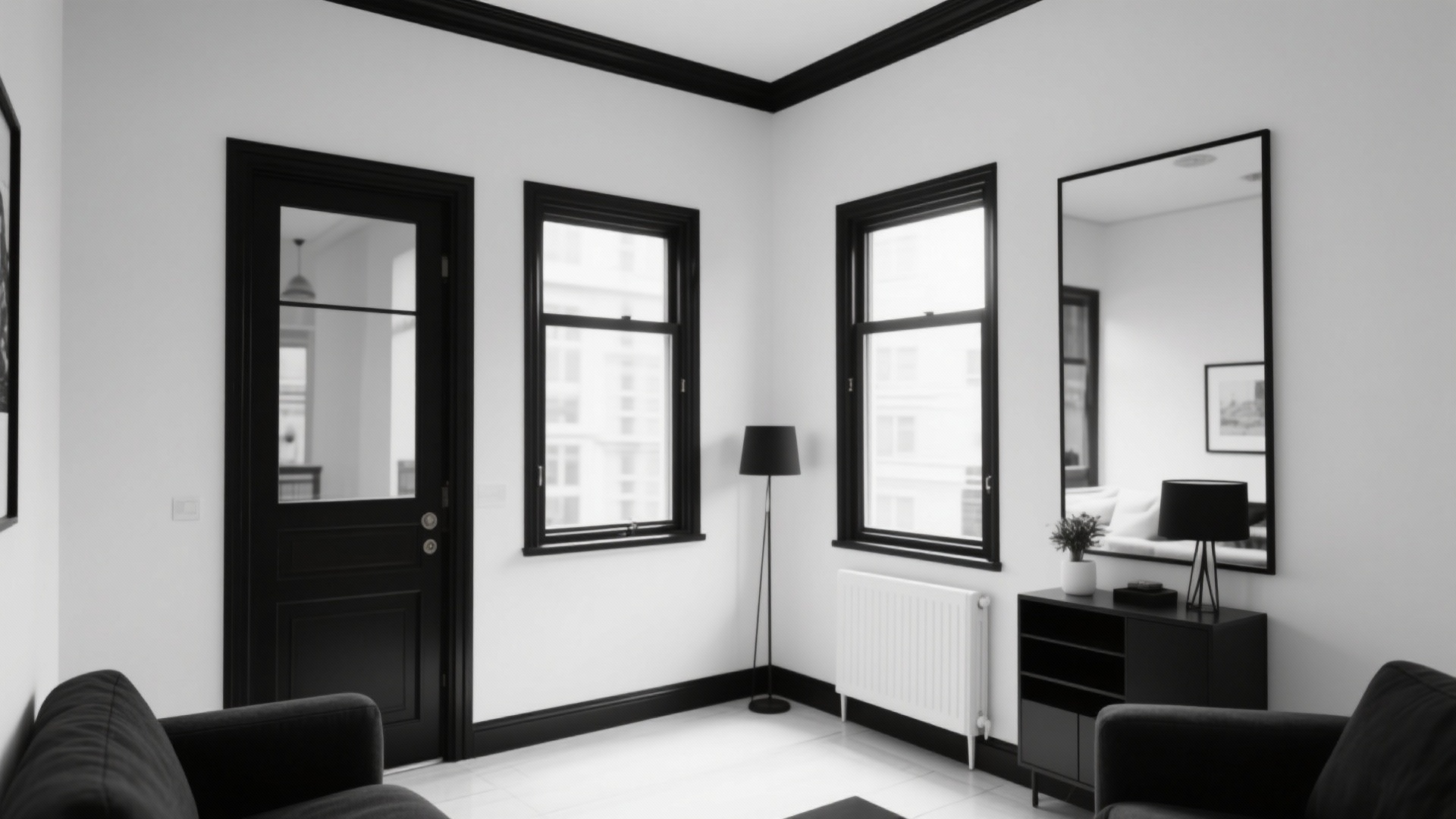 10 Small Living Room Ideas in Black and White
