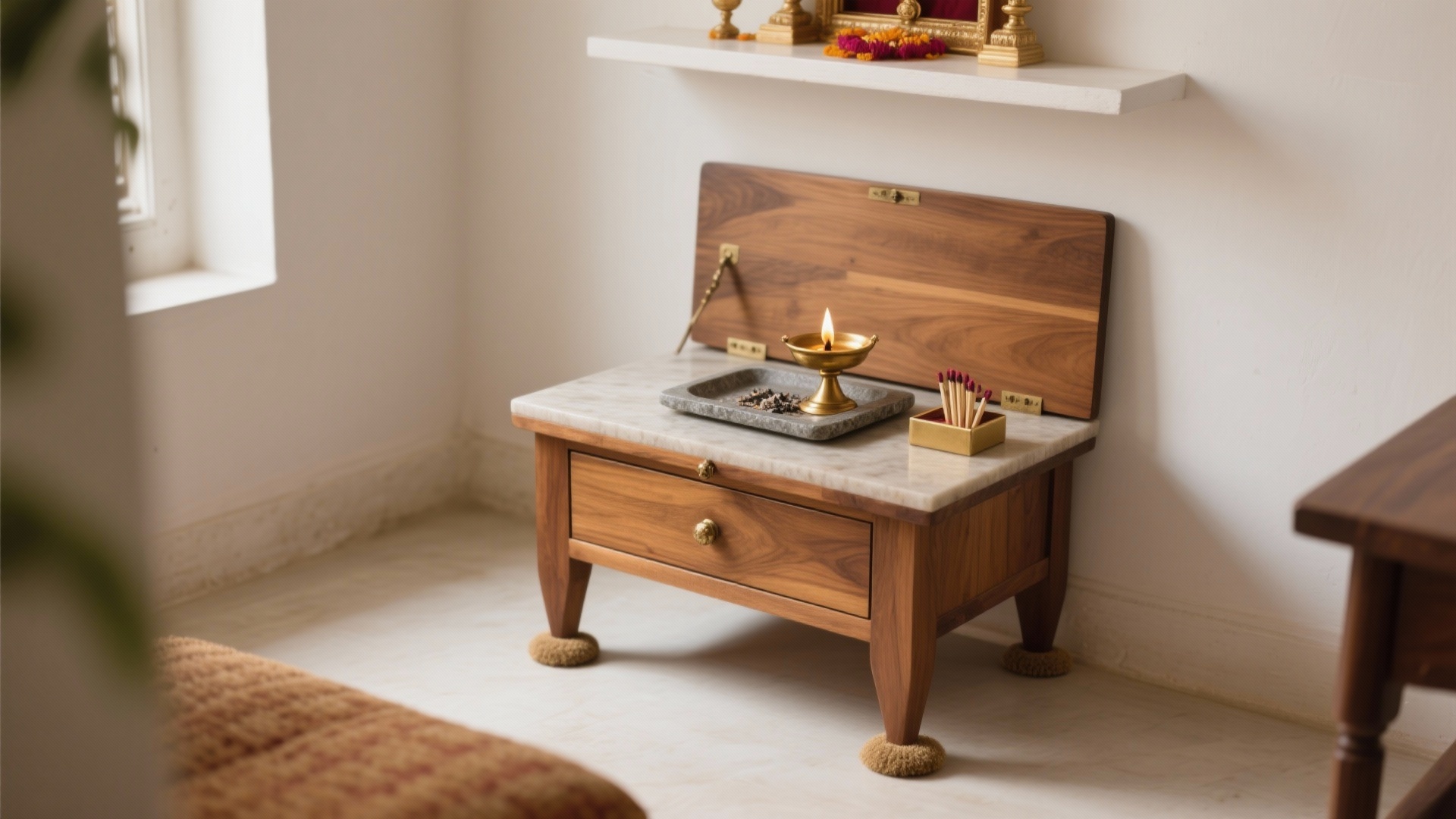 5 Small Stool for Pooja Ideas for Tiny Homes