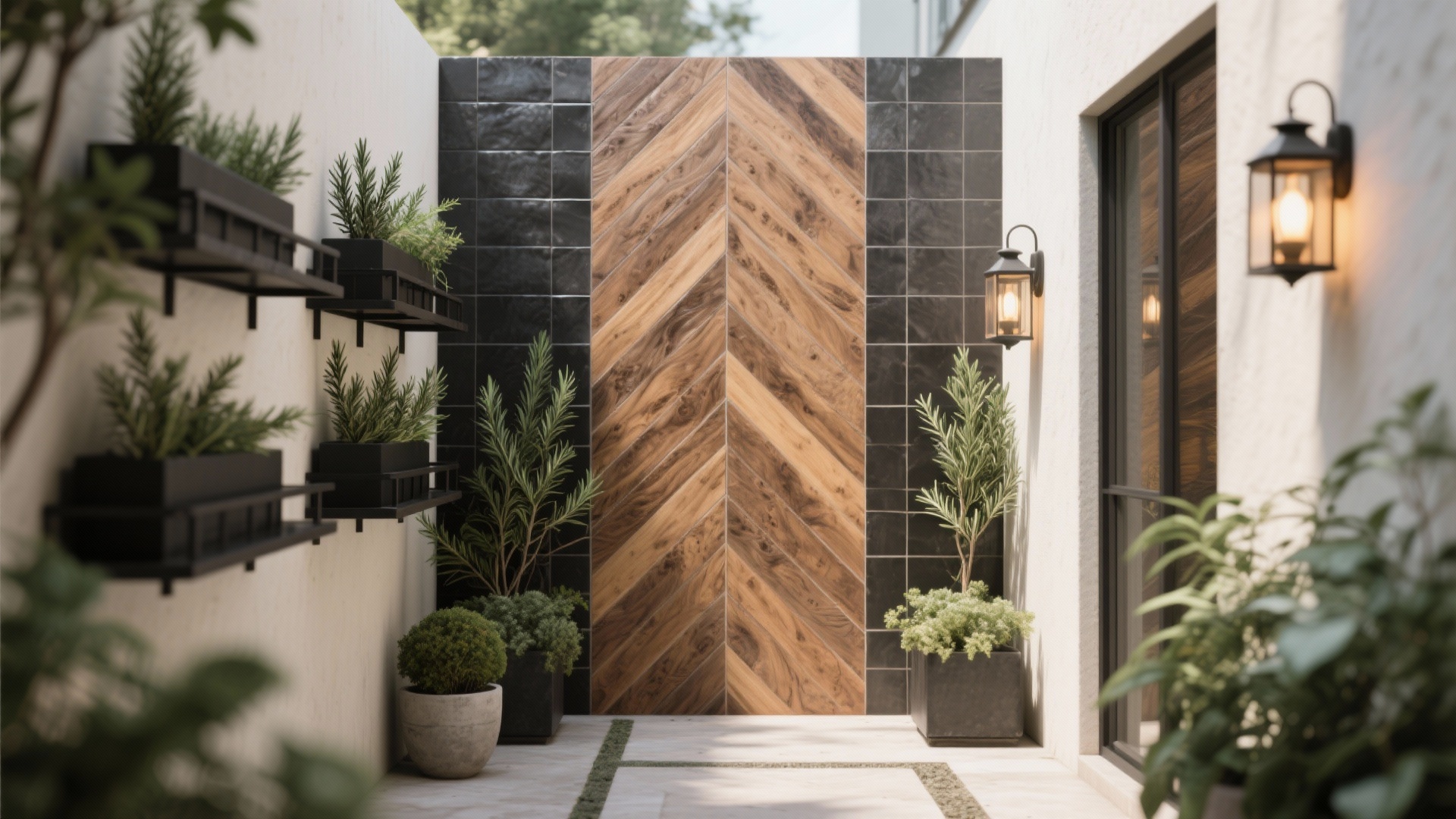 5 Garden Wall Tiles Design Ideas