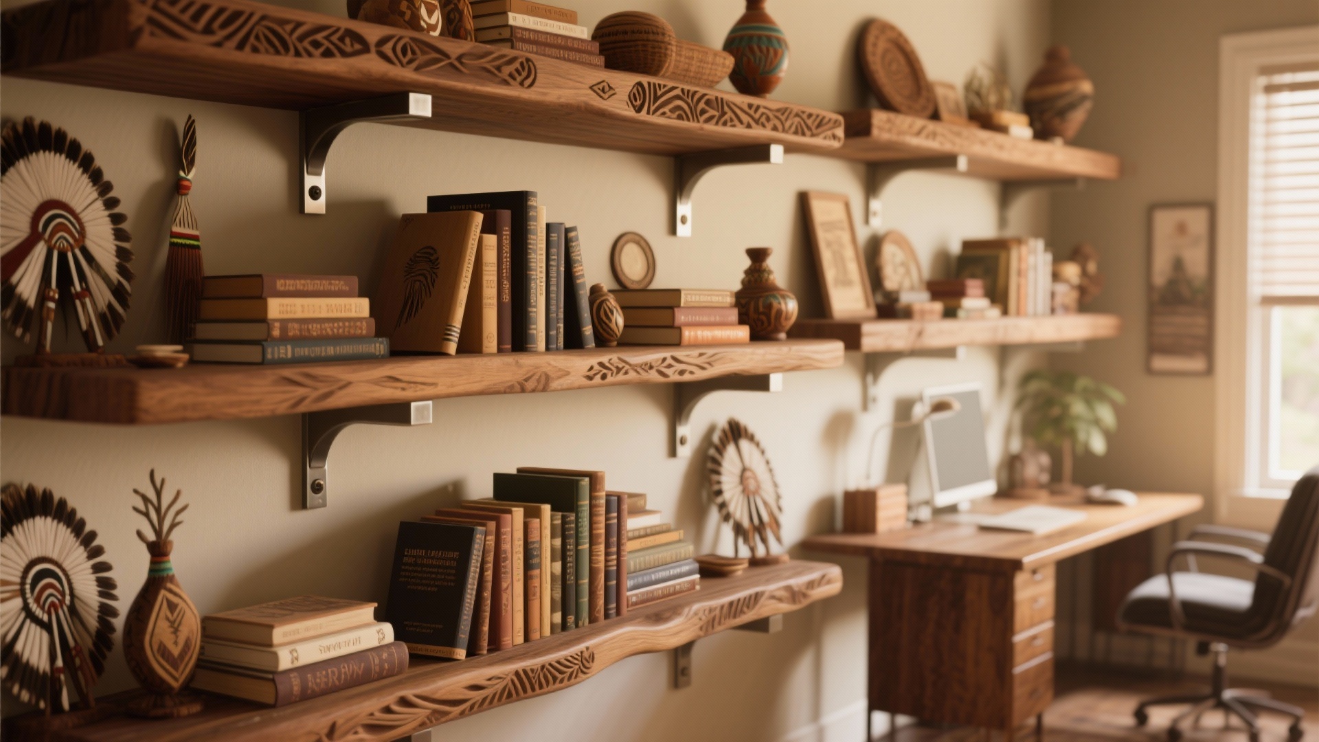 Native American Style Home Office Decorating Ideas