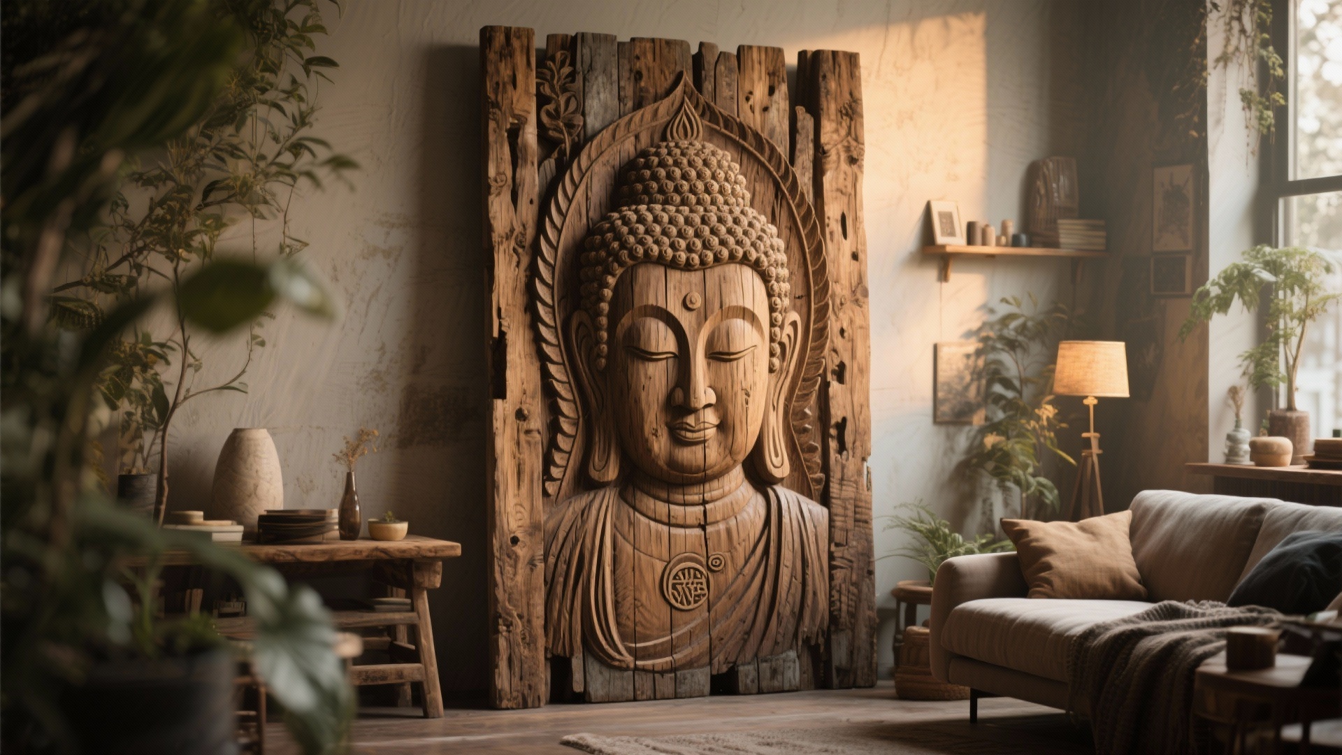 Small Room Feels Empty? Buddha Wall Design Ideas That Add Calm