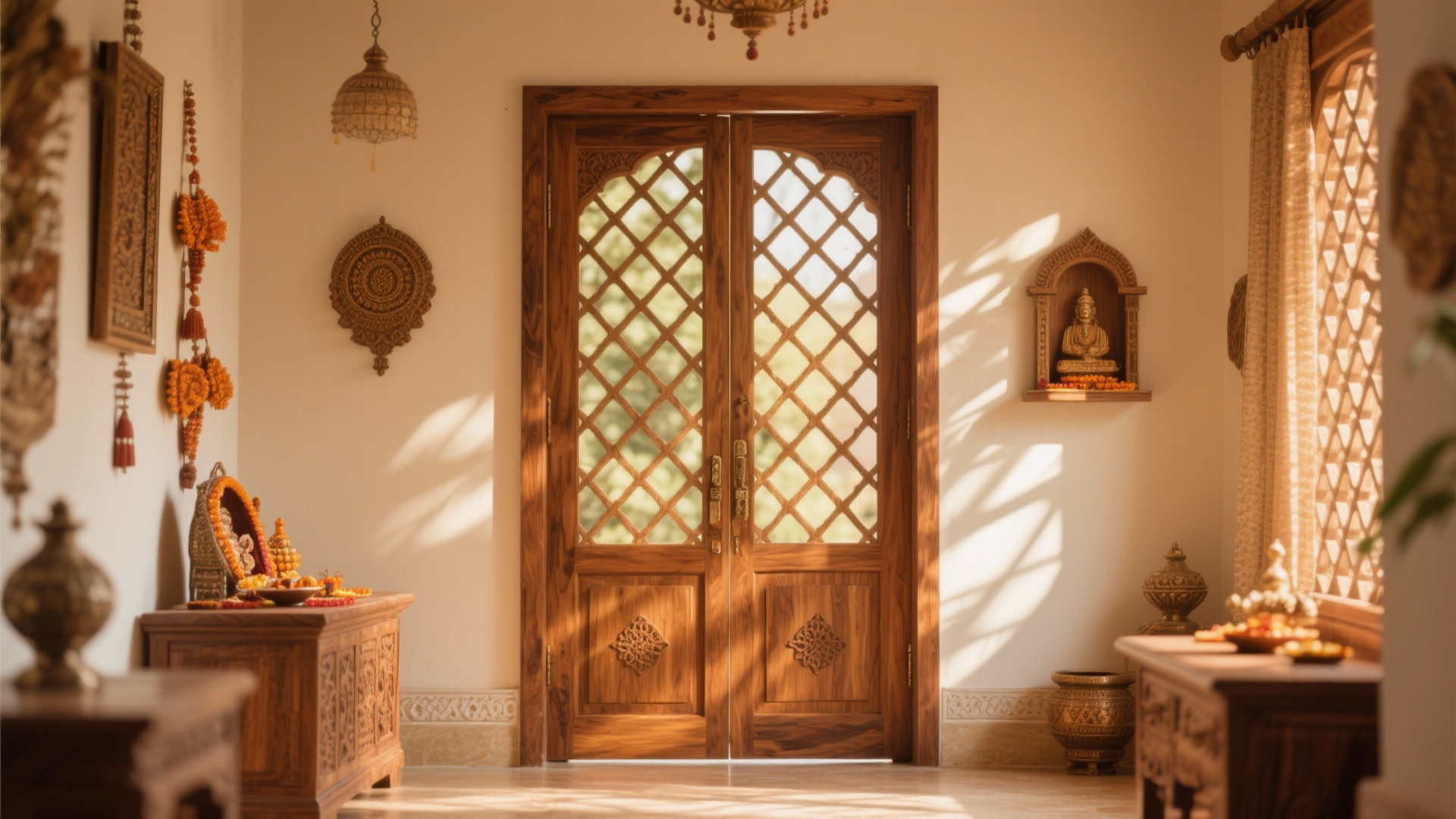 5 Simple Pooja Room Door Designs for Elegant Homes