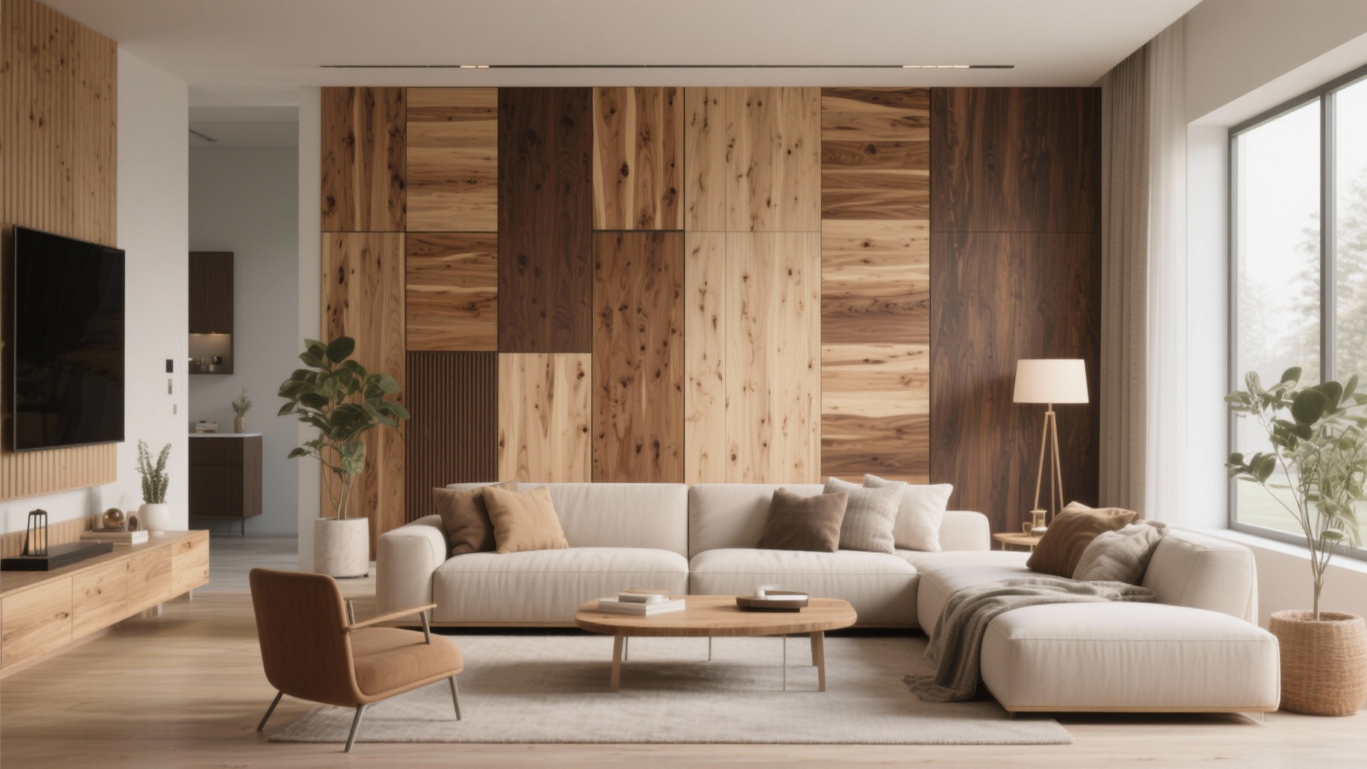 Living Room Feels Plain? 10 Wooden Panel Living Room Ideas