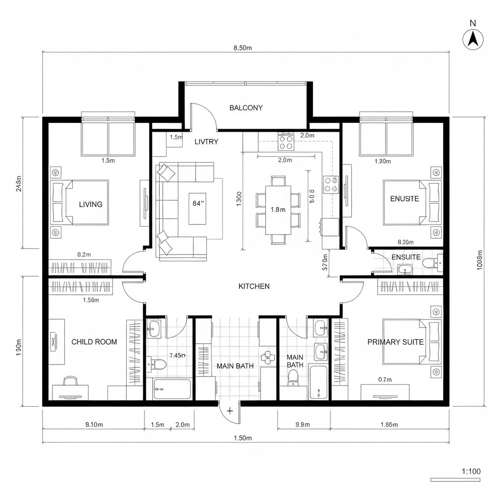 Supertech Eco Village 2 Floor Plan: Interface-First Design