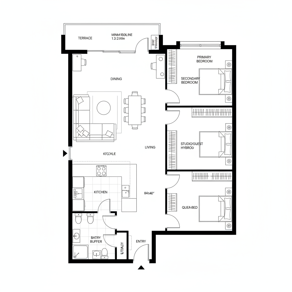 2 & 3 BHK Floor Plans: Future-Proof Spatial Interfaces