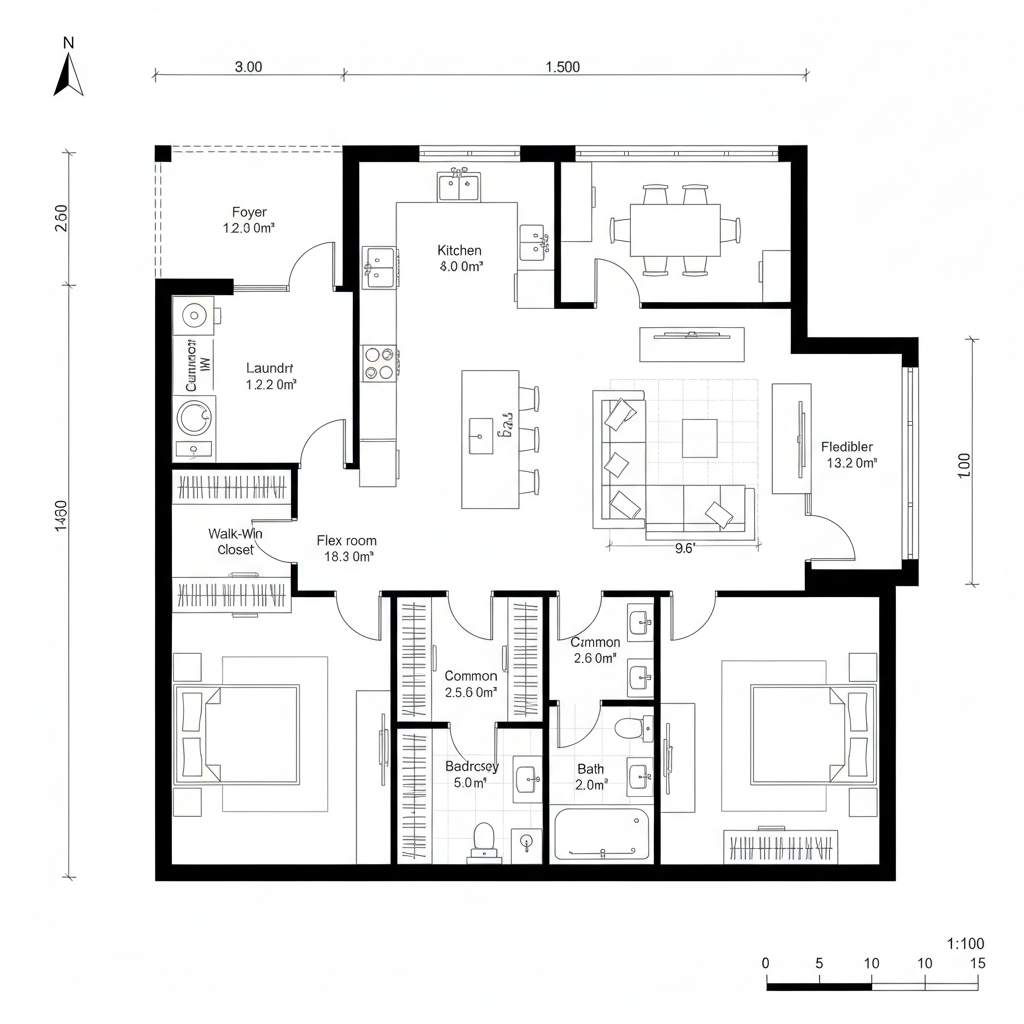 Supertech Eco Village 2 Floor Plan: Interface-First Design