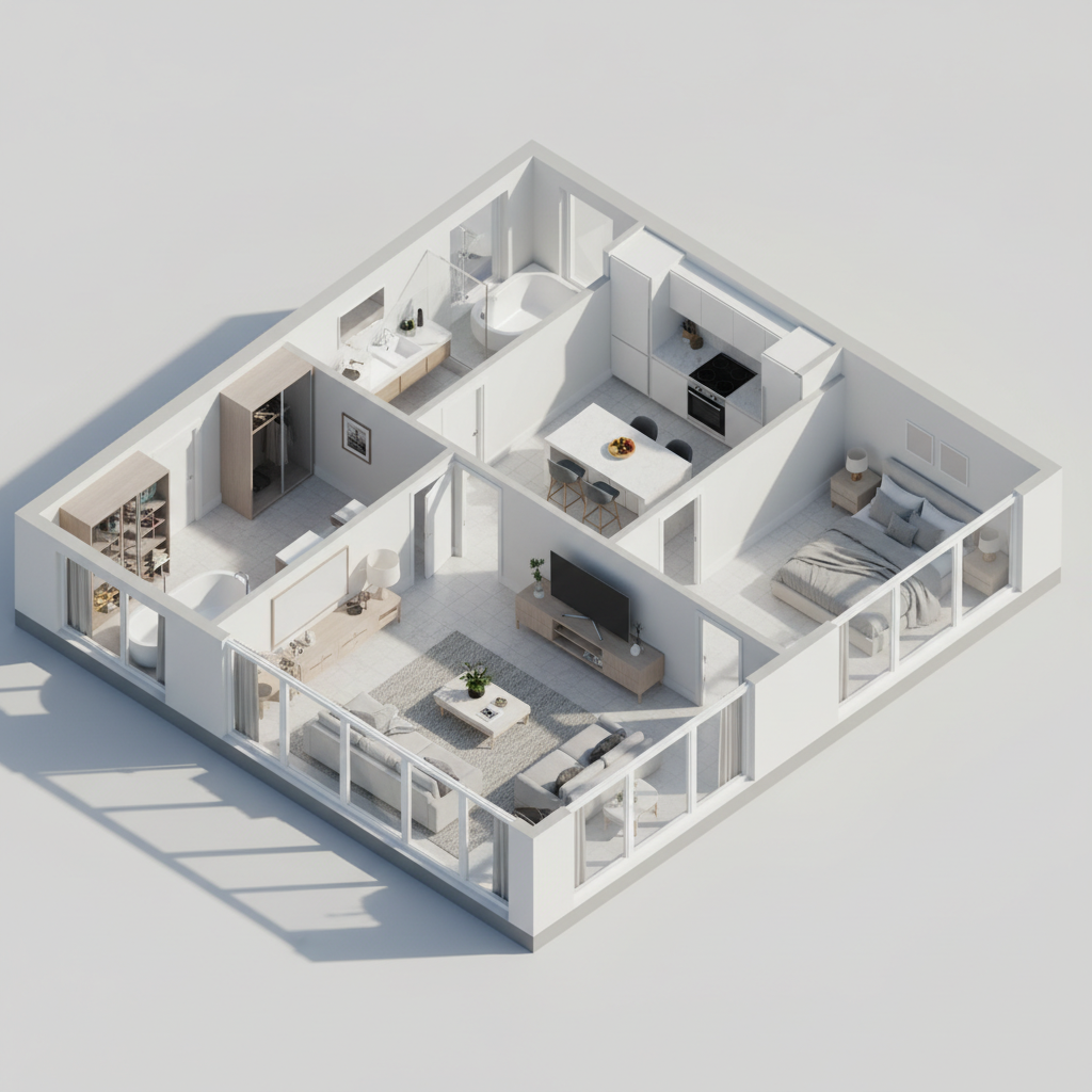 3D Isometric vs 2D Floor Plans Comparison Guide