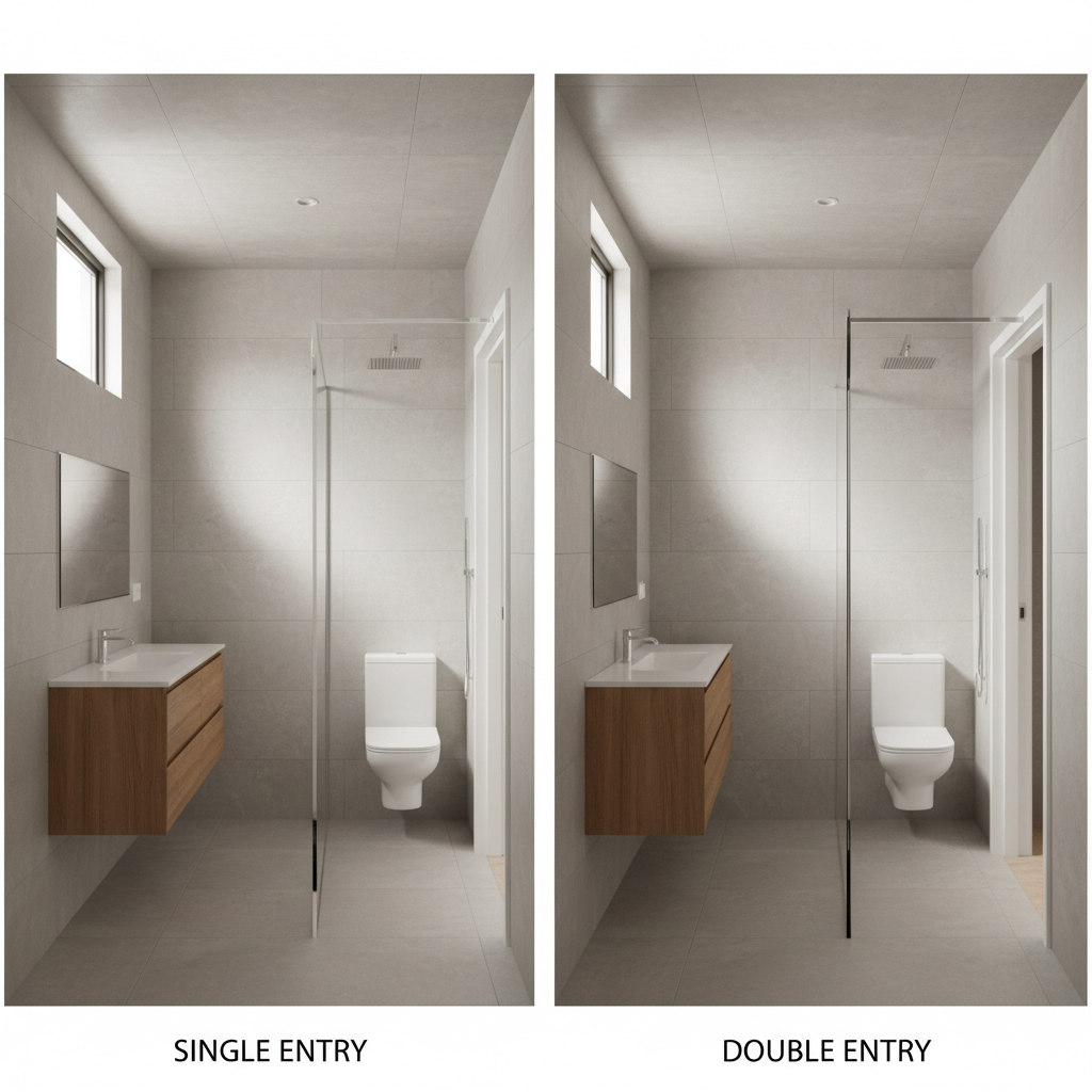 Double Entry vs Single Entry 8x10 Bathroom Layout Guide