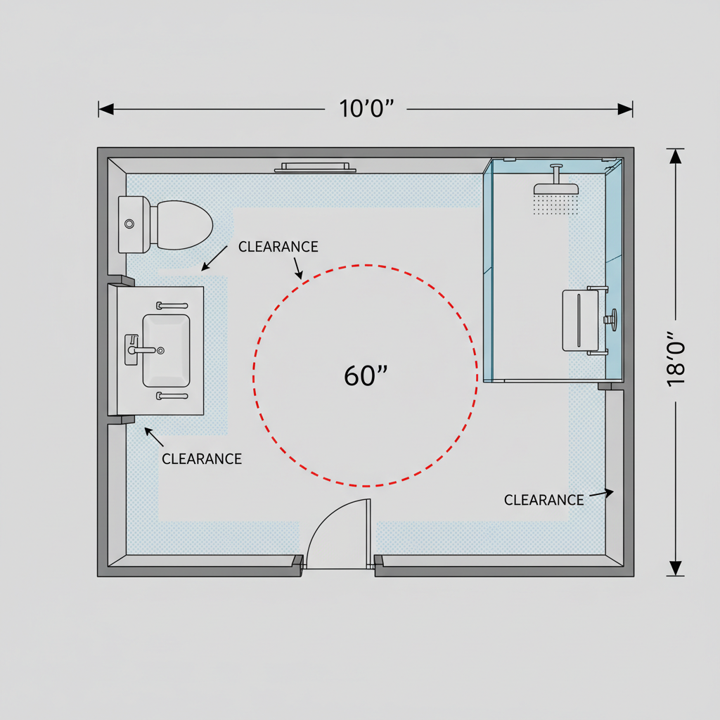 Bathroom Too Tight? Wheelchair Accessible Layout Rules