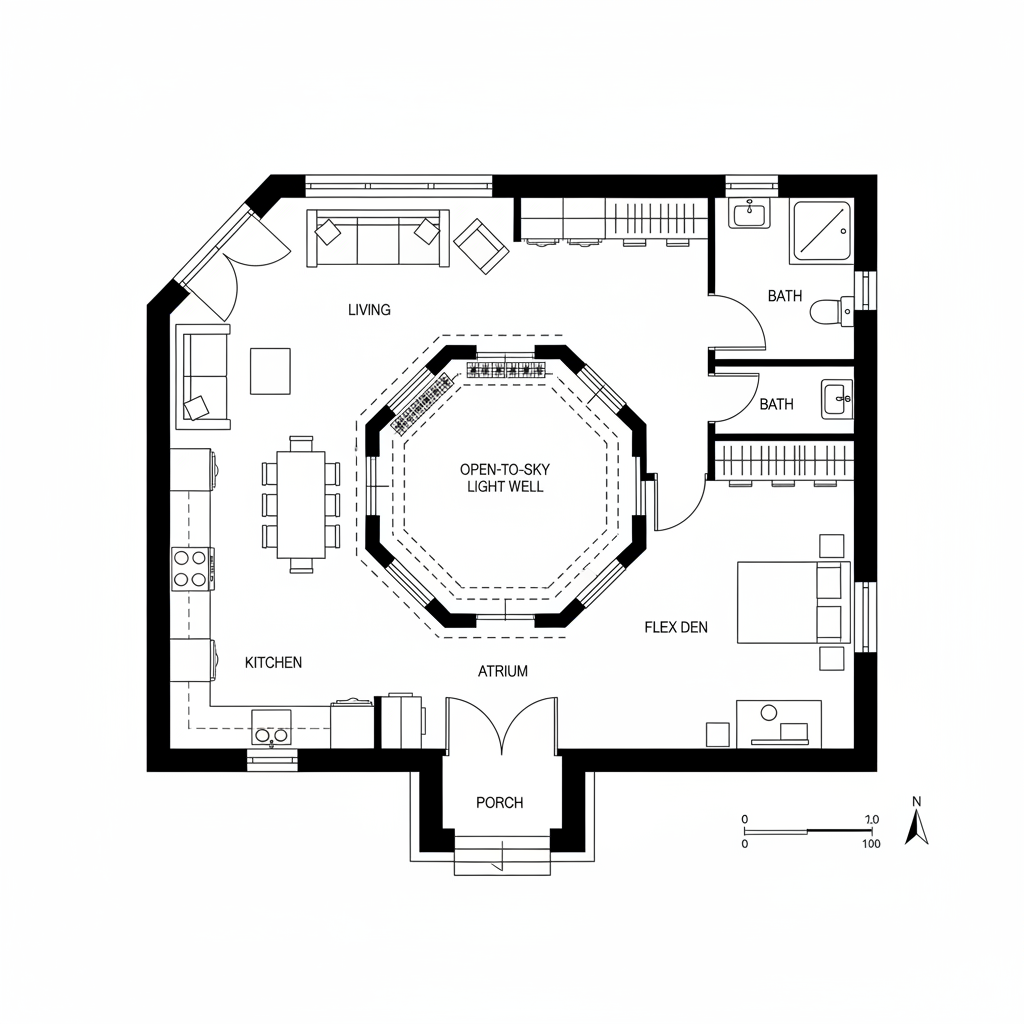 575 sq ft Earth Home Floor Plan Concepts