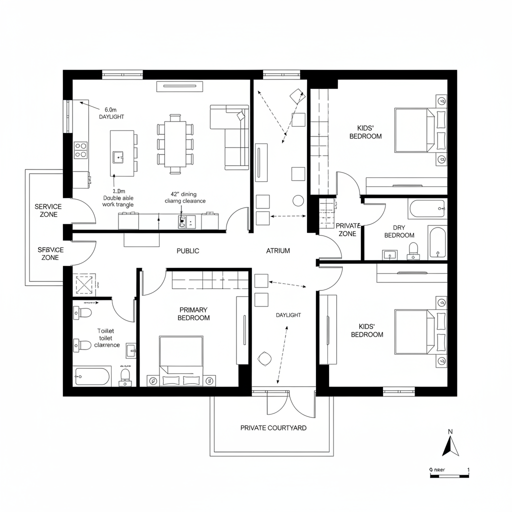 Modern 3-Bedroom House Floor Plans with Future-Ready Flow
