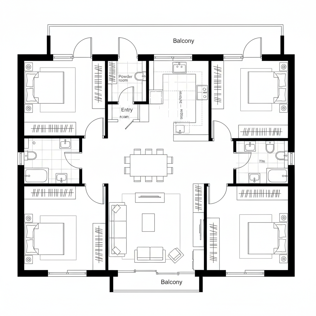 Falcon City Bangalore 4 BHK Floor Plan & Cost — Future Interface