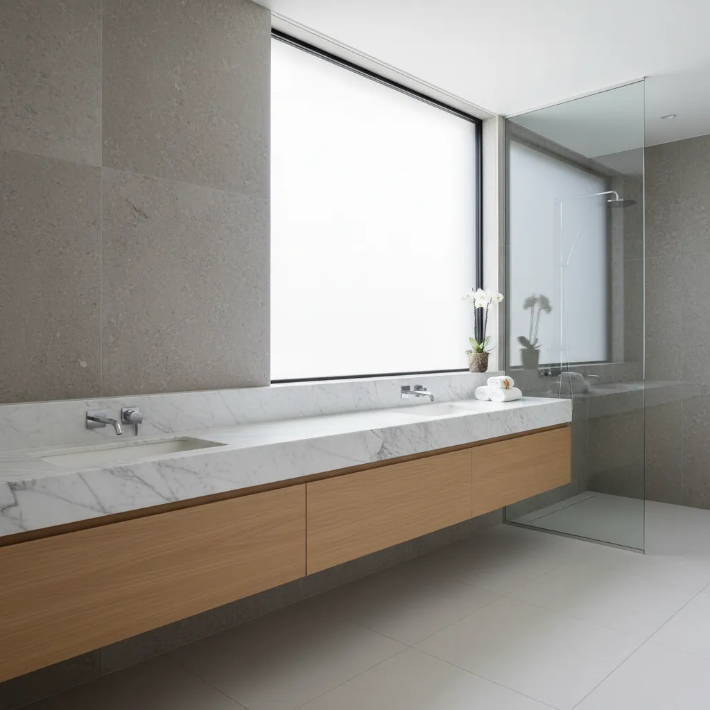 5 Modern Bathroom Ledge Wall Design Ideas