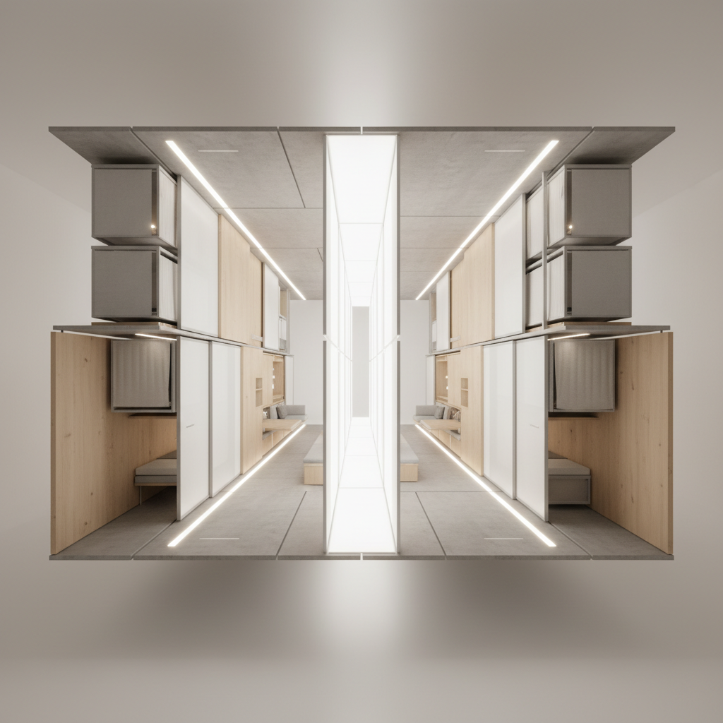 Bhoomi Acropolis 1–2 BHK Floor Plan — Future-Ready Spatial Interface