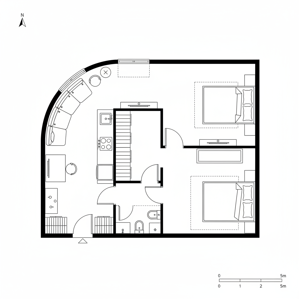 1 RK Apartment Floor Plan: Fix a Cramped Layout With 3 Setups