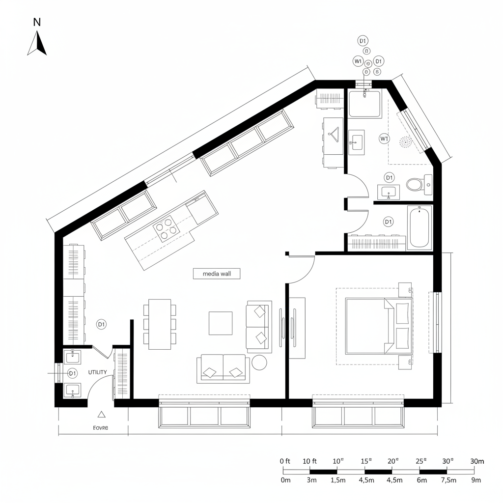 30x30 House Floor Plan: Fit 2 Bedrooms Without Feeling Cramped