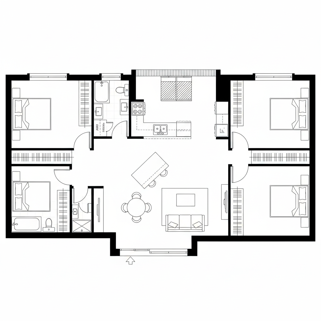 1352 sq ft Floor Plan — Future-Ready Layouts and Flow