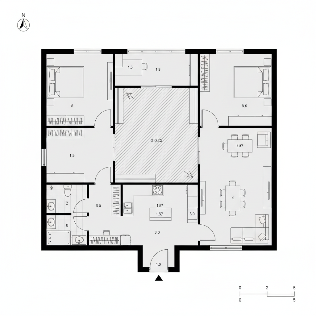 12×10 m² Residential Floor Plan: Future-Ready Layouts