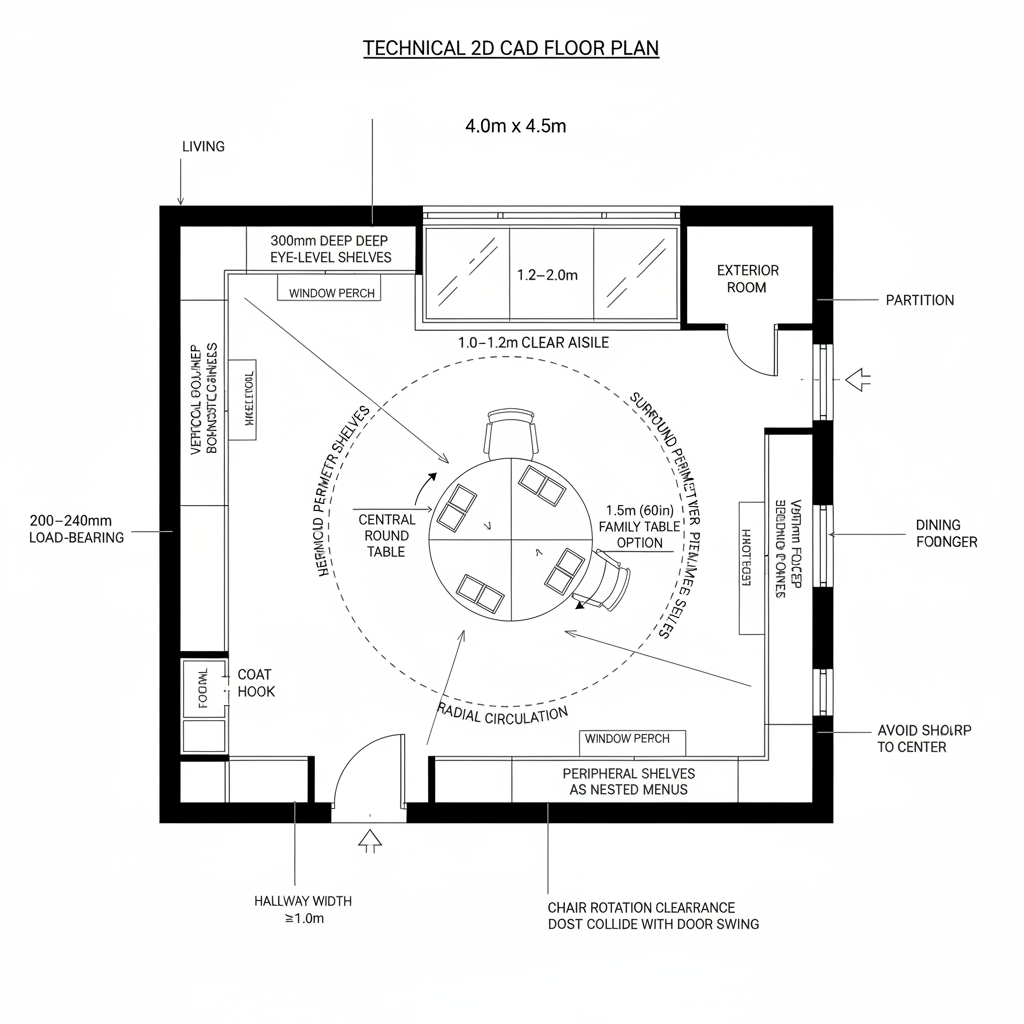 Home Library Feels Cluttered? Modern Simple Floor Plan Fix