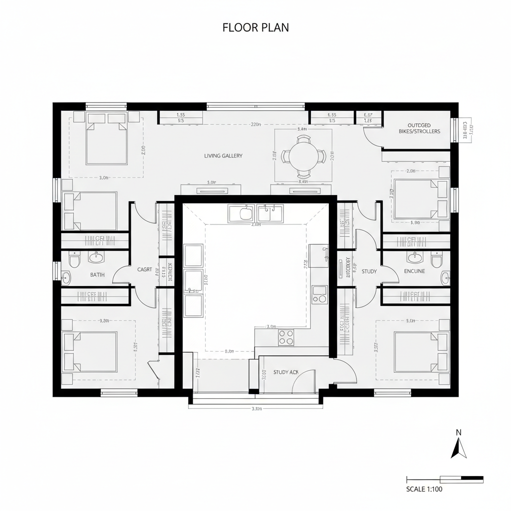 Future-Focused 3-Bedroom Floor Plan Design