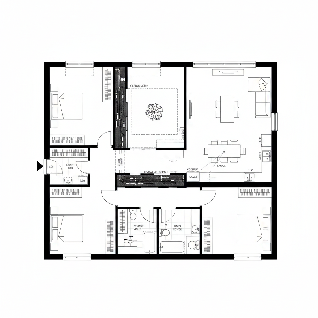 Future-Ready 1 Floor House Plans: 2 Bedrooms